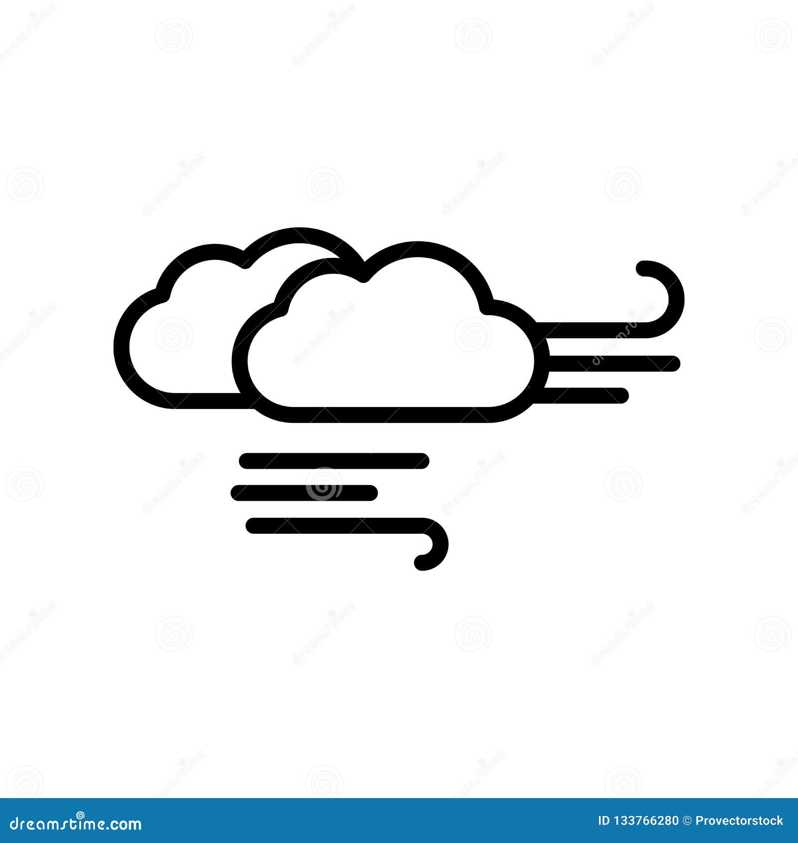 Wind Icon Vector Sign and Symbol Isolated on White Background, Wind ...