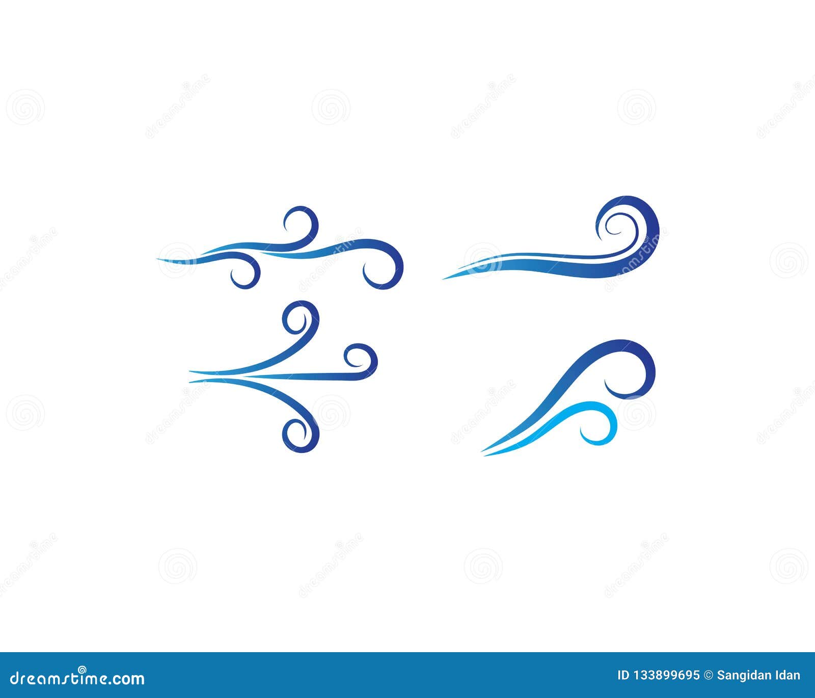 Wind Icon Vector Template Design Stock Vector - Illustration of blow ...