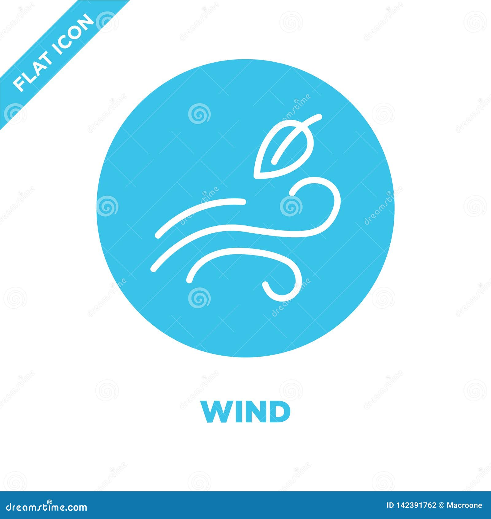Wind Icon Vector from Weather Collection. Thin Line Wind Outline Icon ...