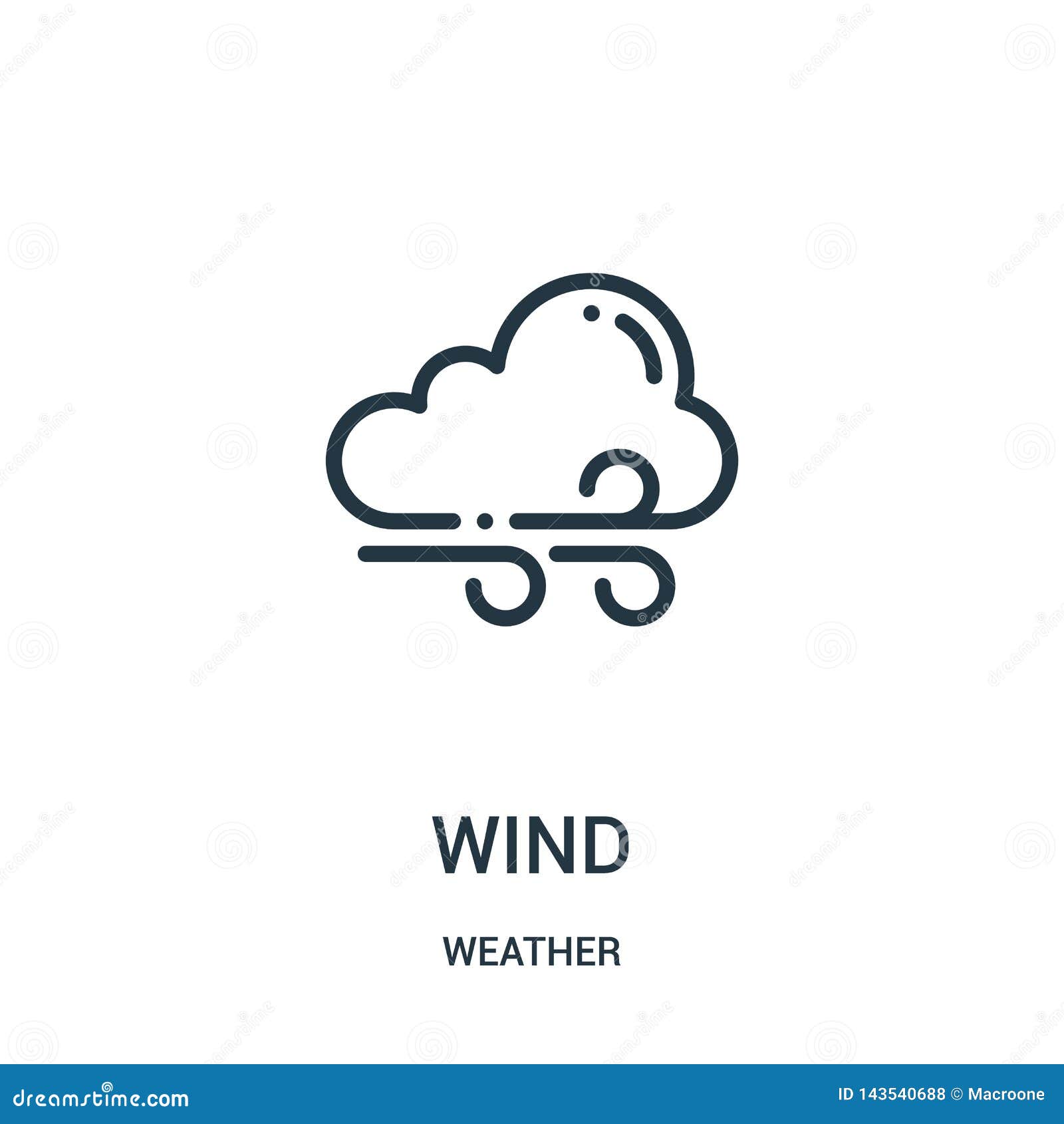 Wind Icon Vector from Weather Collection. Thin Line Wind Outline Icon ...