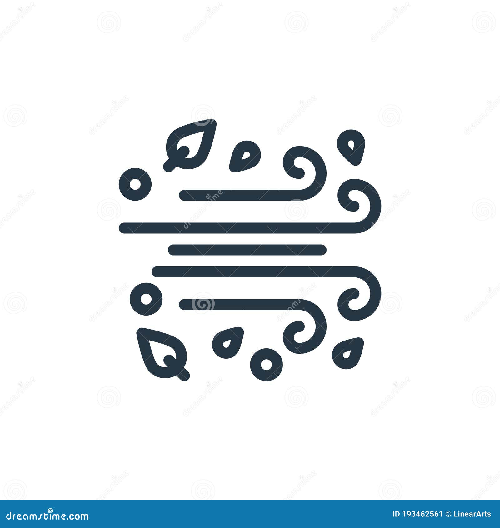 Wind Icon Vector from Weather Concept. Thin Line Illustration of Wind ...