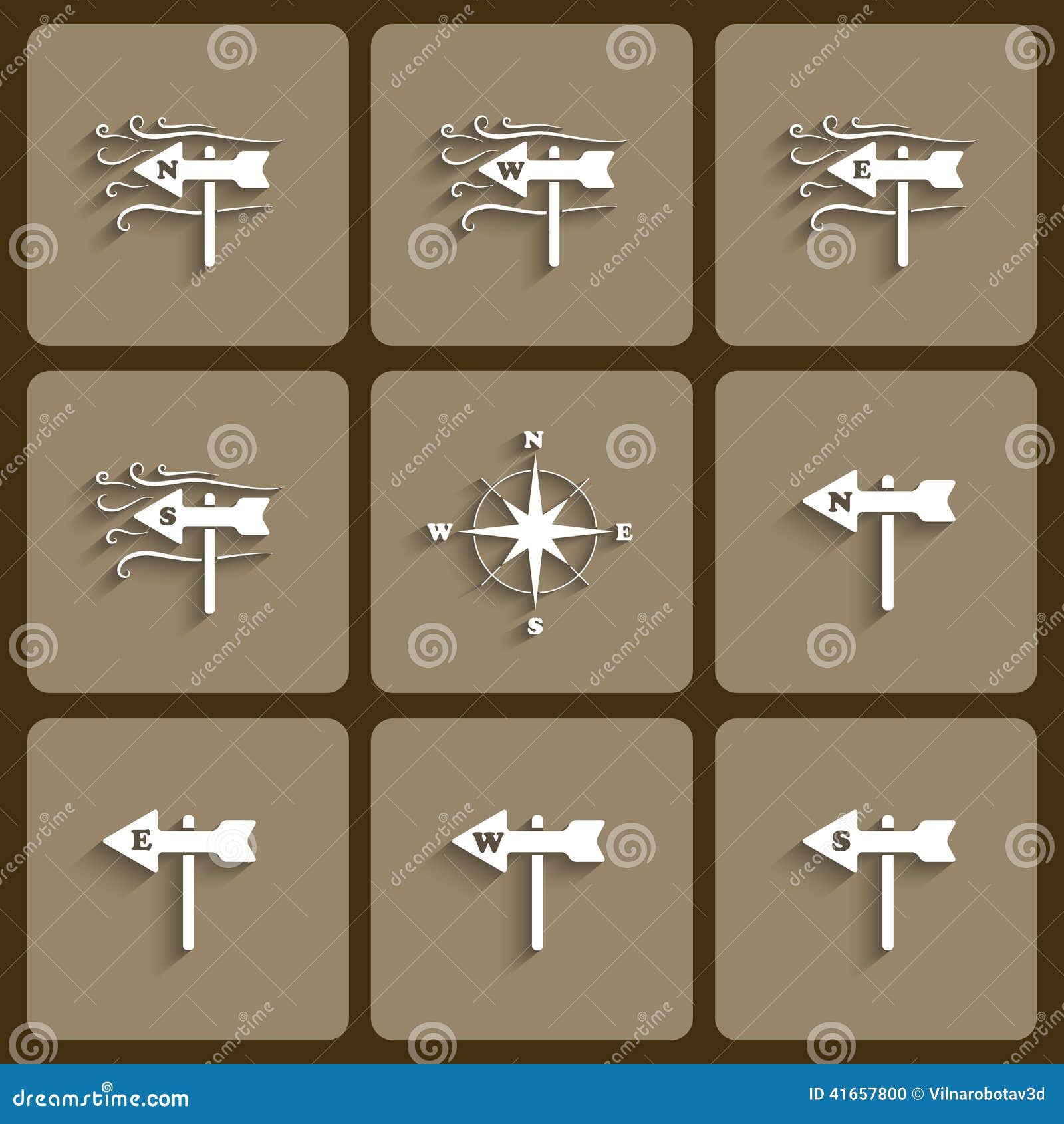 Wind icons stock vector. Illustration of design, vane - 41657800