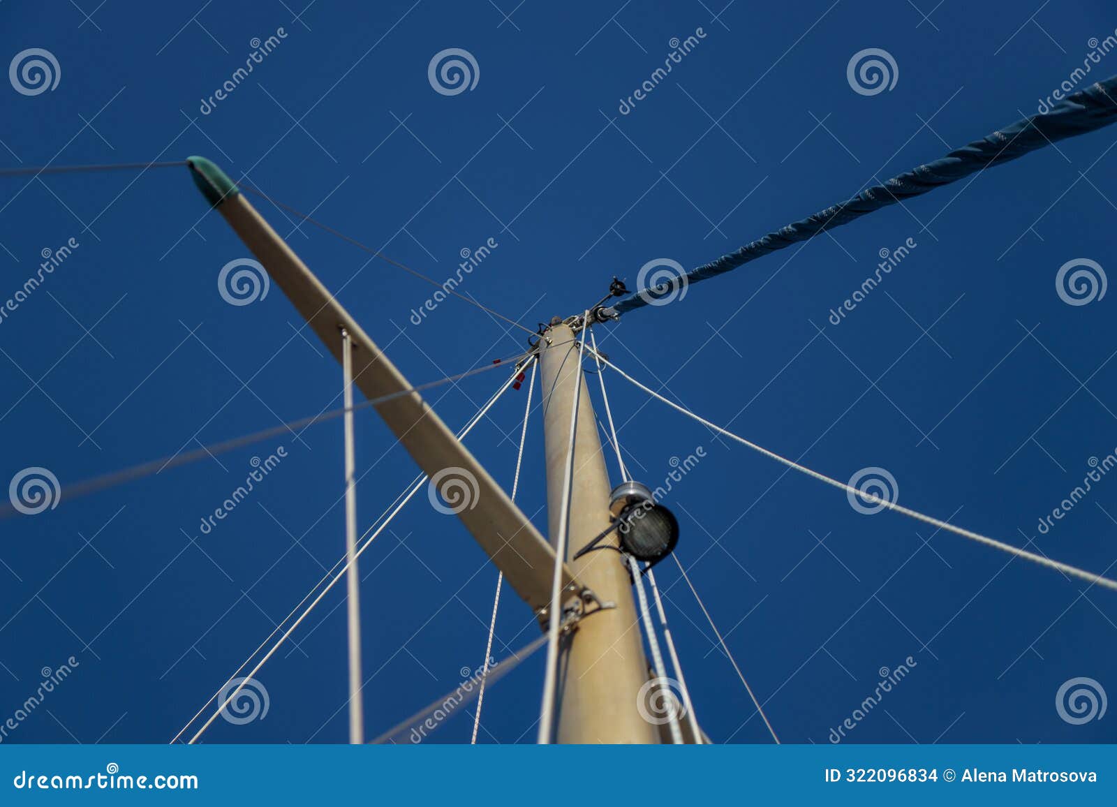 Wind Indicator Mounted on Top of a Sailboat Mast. Wind Direction and ...