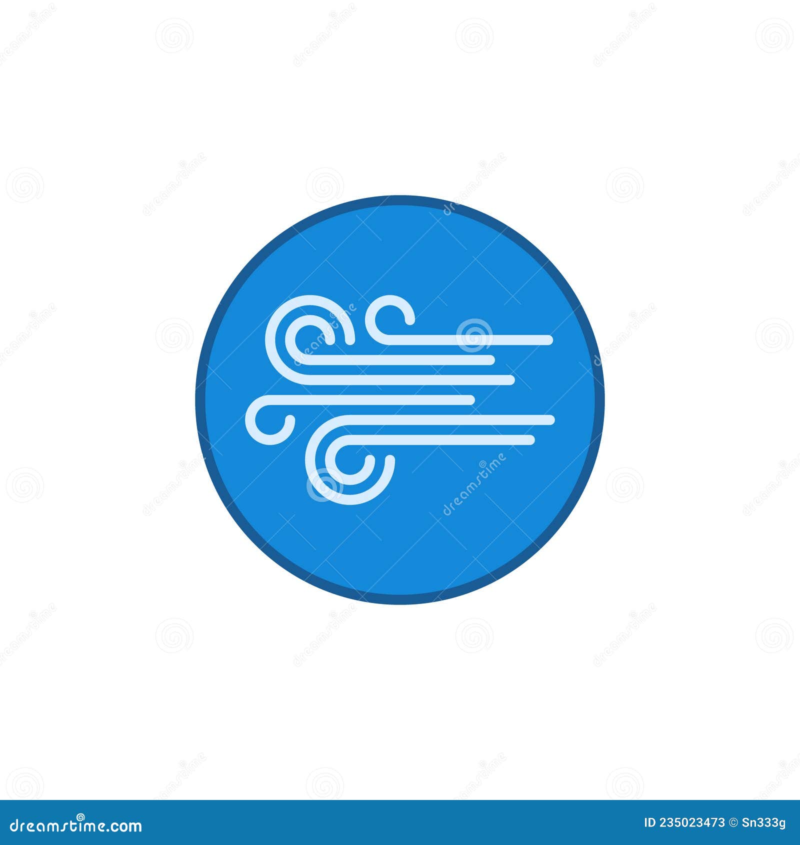 Wind Inside Circle Vector Concept Blue Creative Icon Stock Vector ...