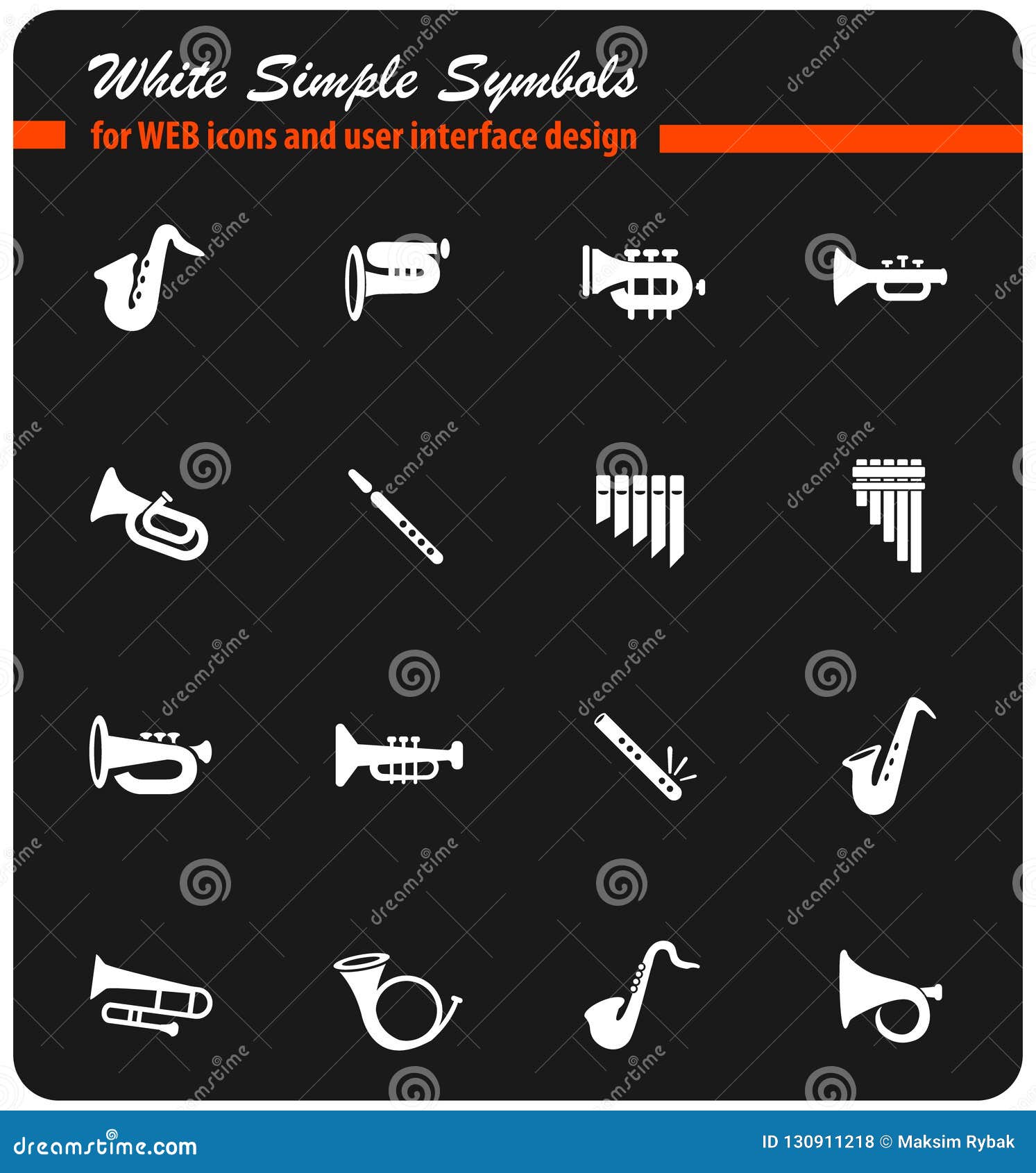 Wind instruments icon set stock vector. Illustration of trombone ...