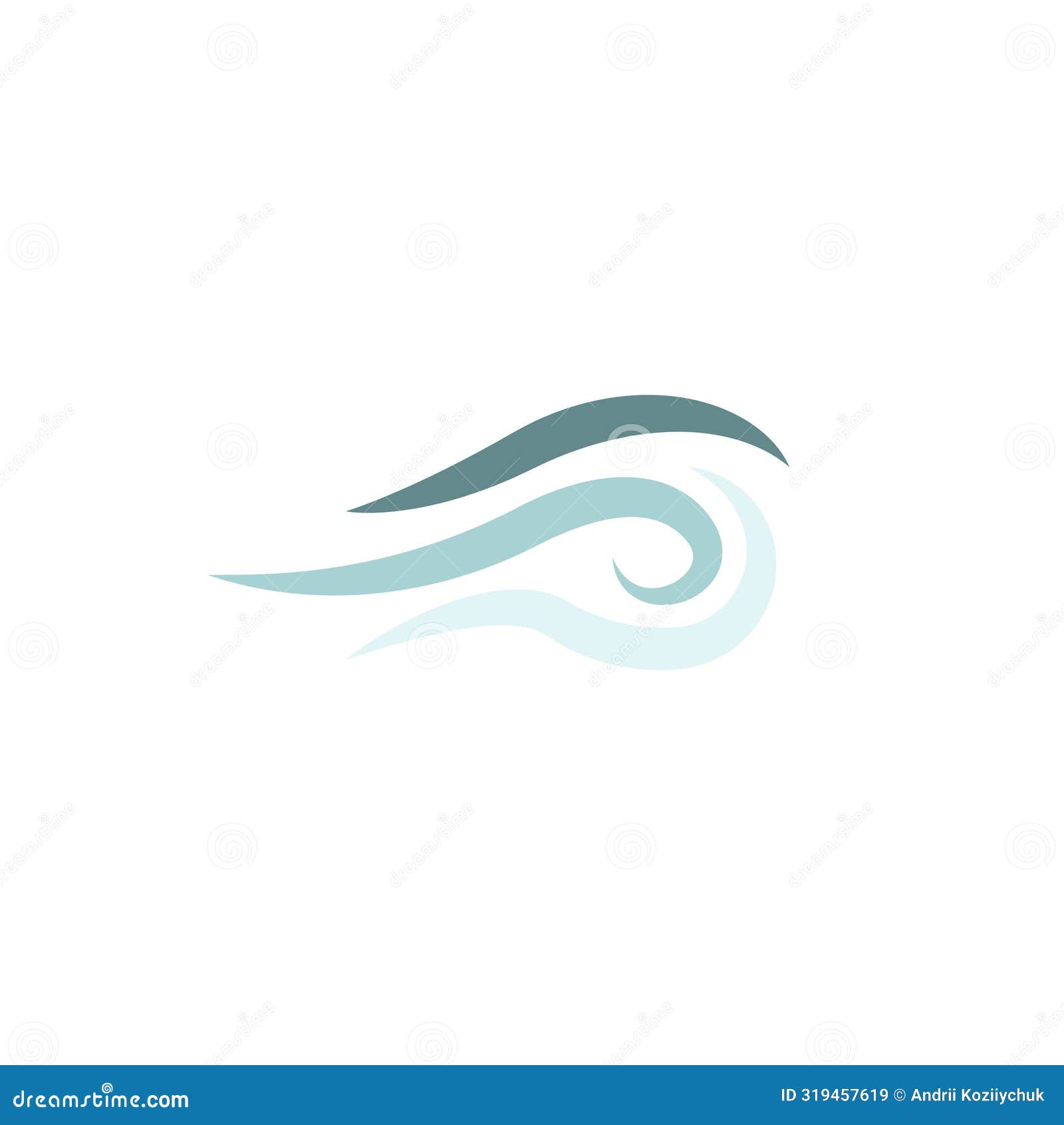 Wind Isolated On White Background Vector Icon. Light Gust Of Wind ...