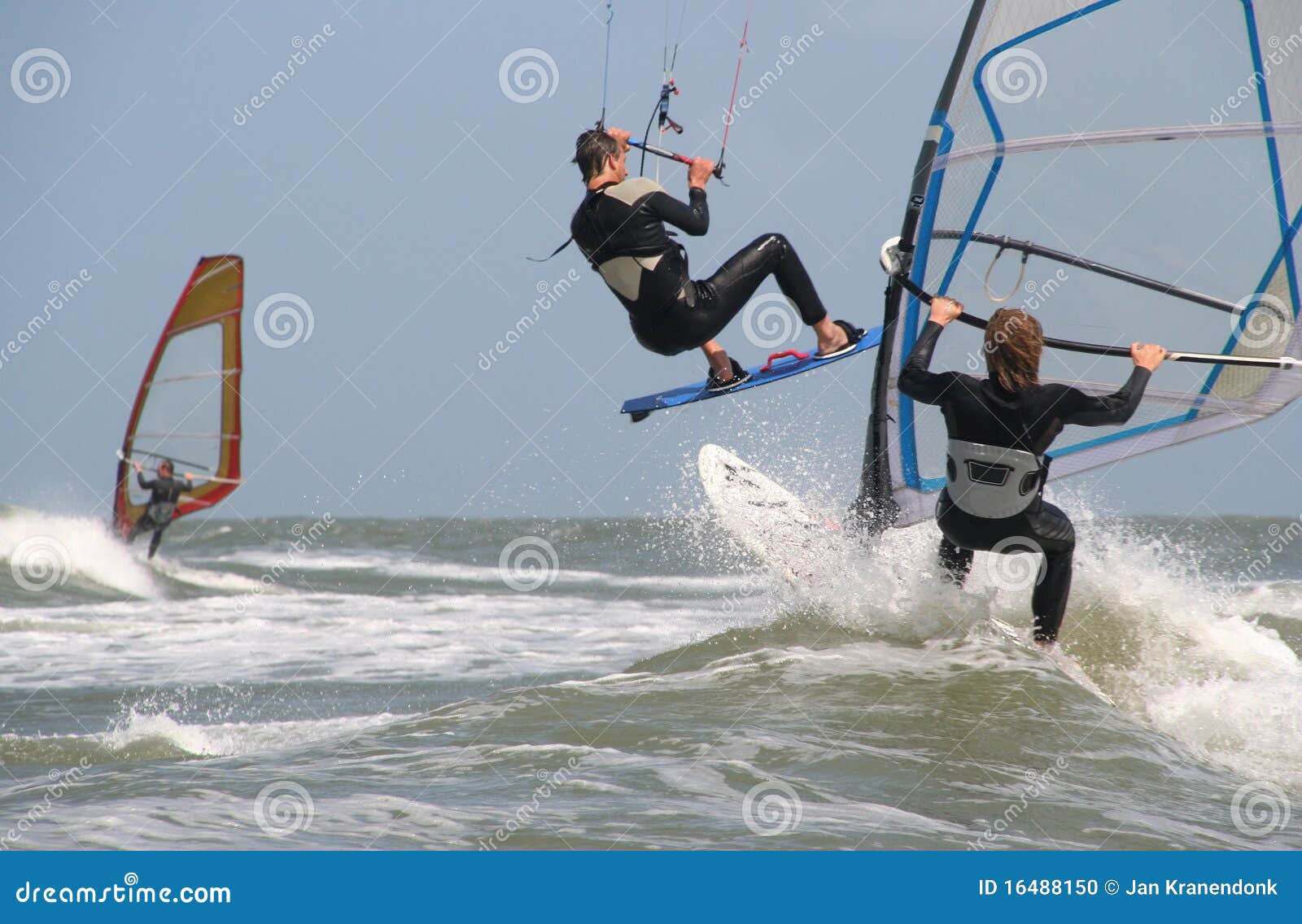 Wind and Kite Surfers editorial image. Image of match - 16488150