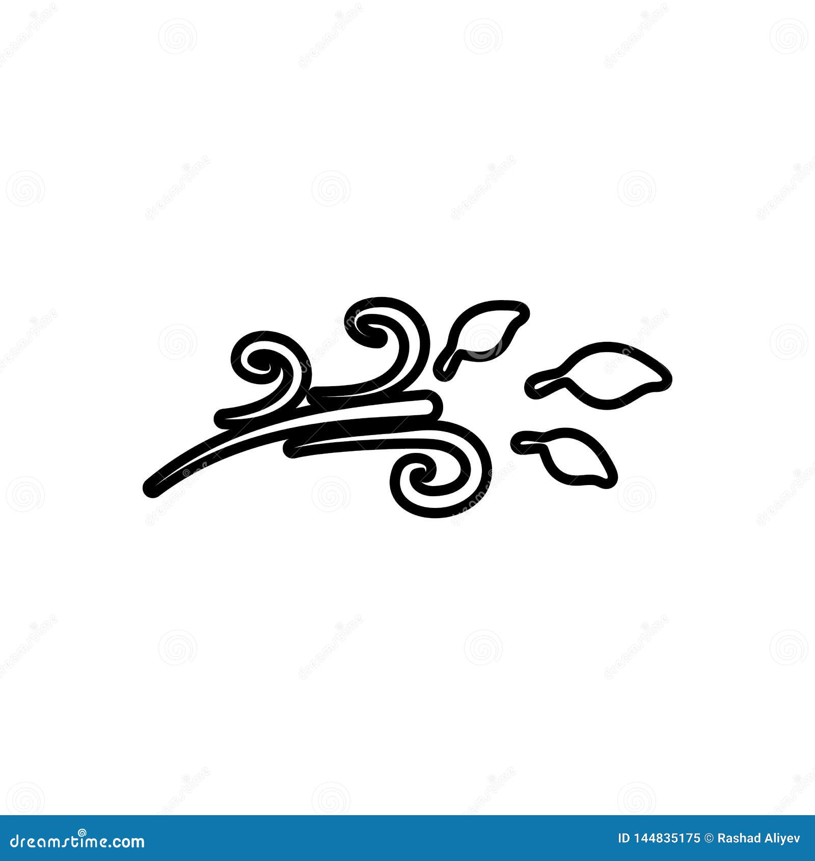 Wind and Leaves Sign Icon. Element of Weather for Mobile Concept and ...