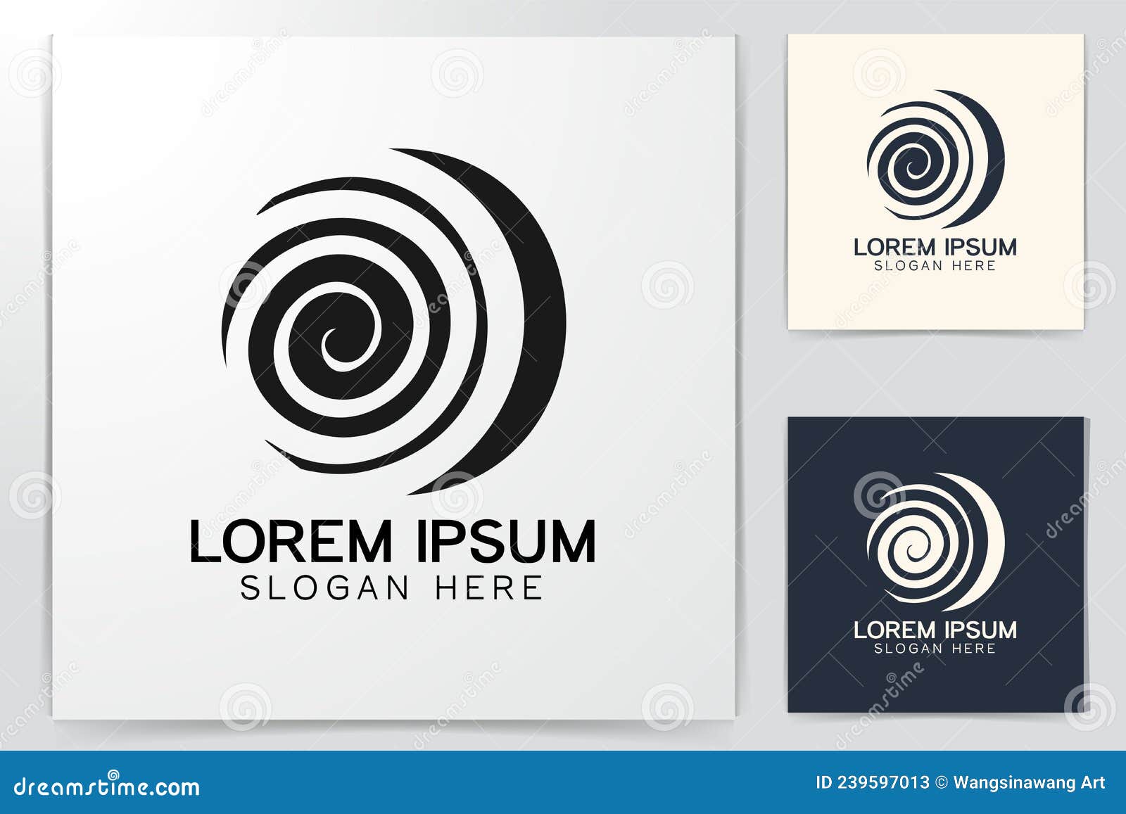 Wind Logo Designs Inspiration Isolated on White Background Stock Vector ...