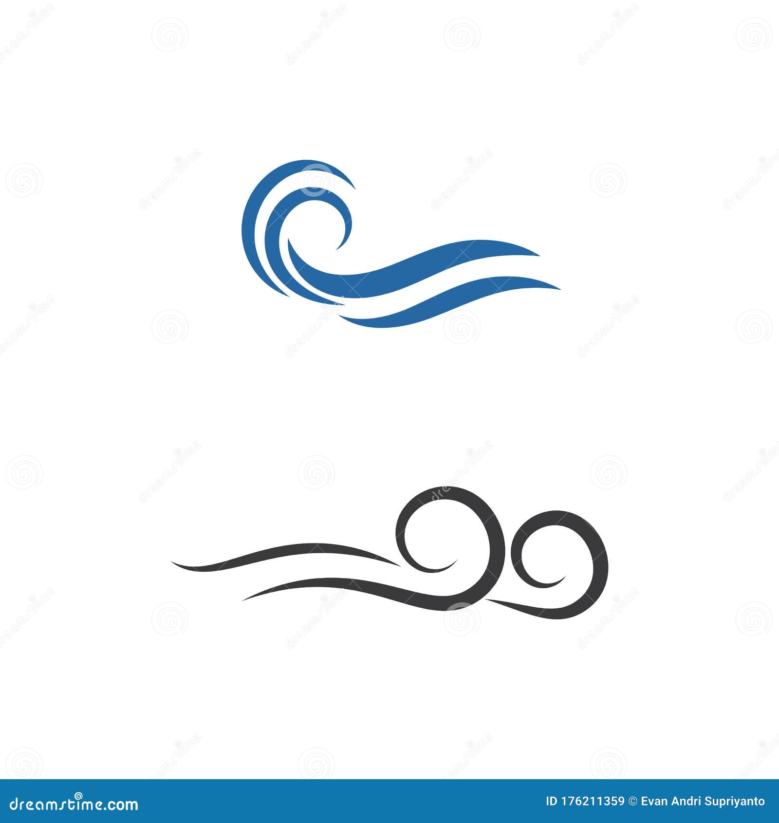 Wind Logo Template Vector Symbol Stock Vector - Illustration of windy ...