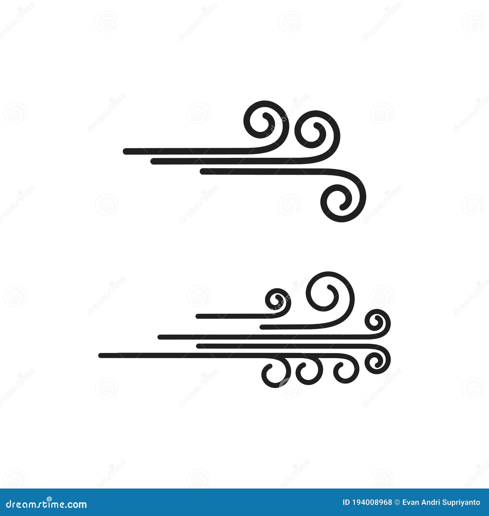 Wind Logo Template Vector Symbol Stock Vector - Illustration of blow ...