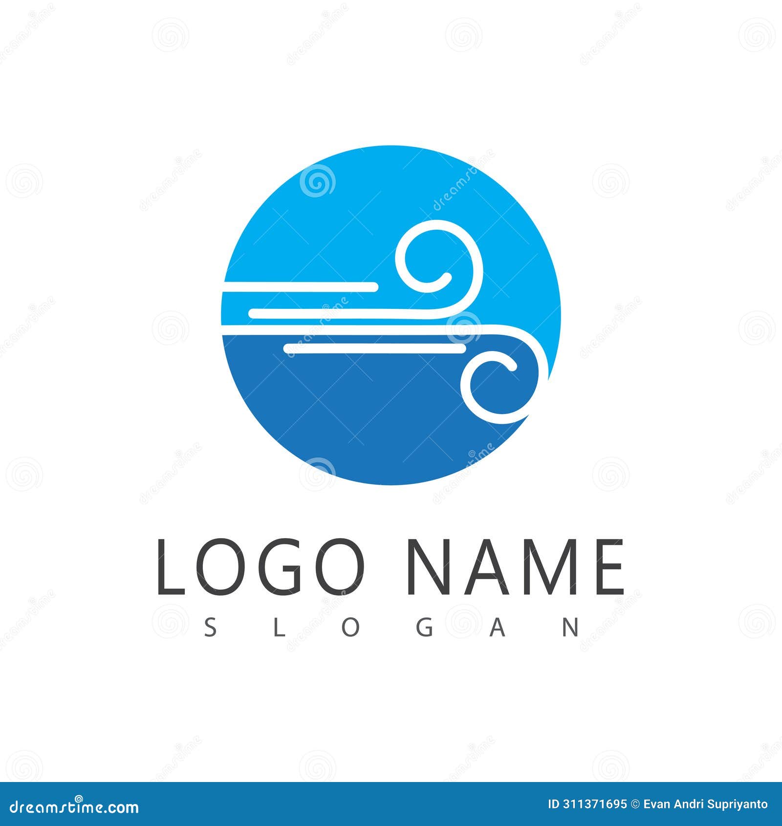 Wind Logo Vector Symbol Design Stock Vector - Illustration of wave ...