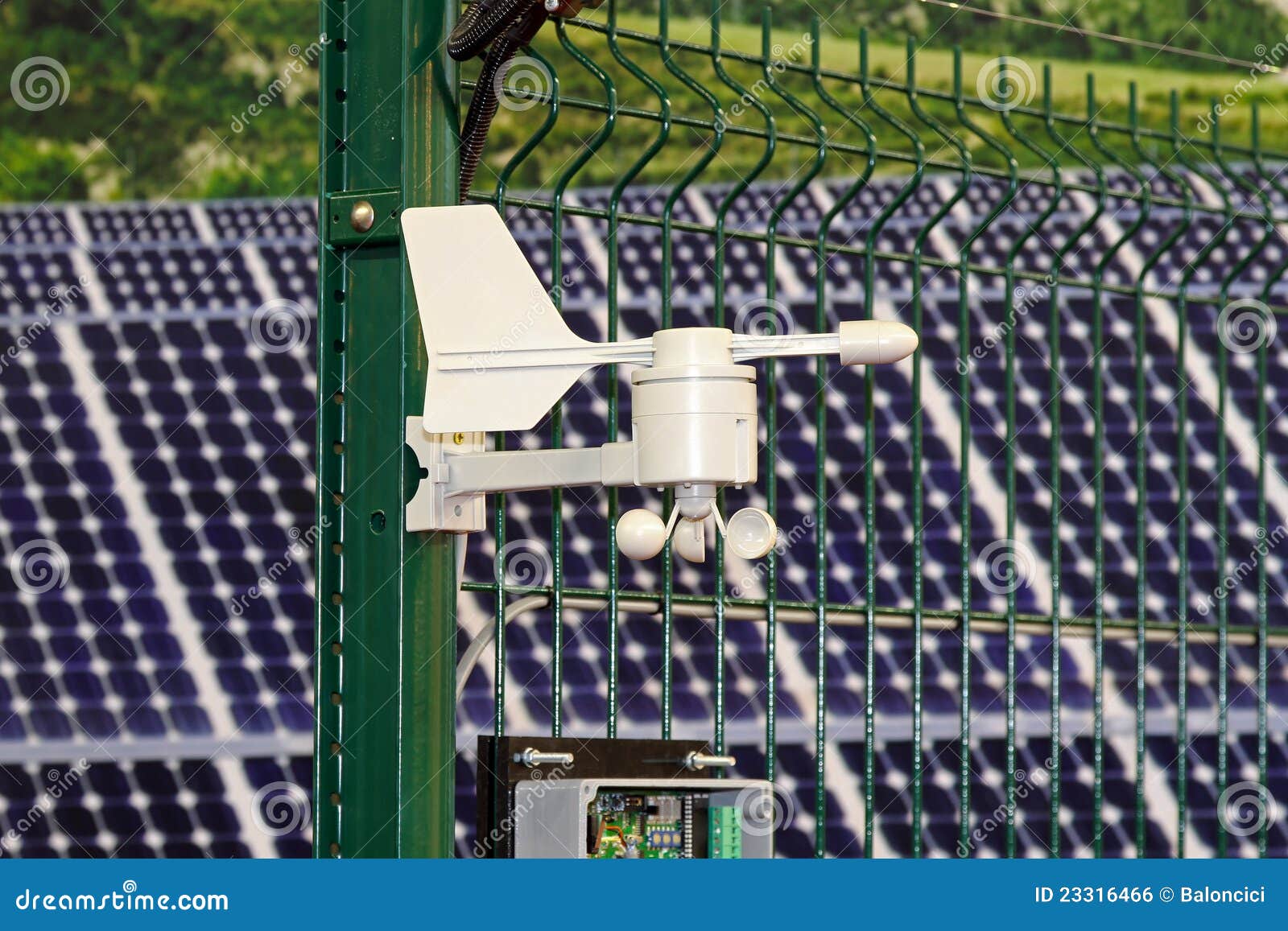 Wind meter stock photo. Image of direction, fence, speed - 23316466