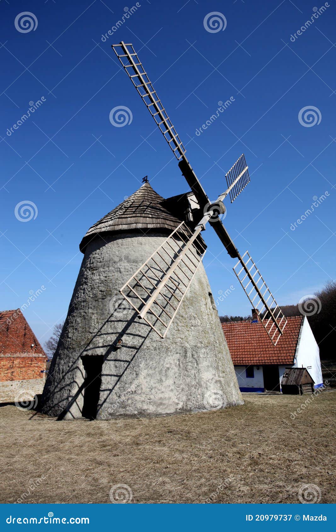 Wind mill stock image. Image of ancient, axle, paddle - 20979737