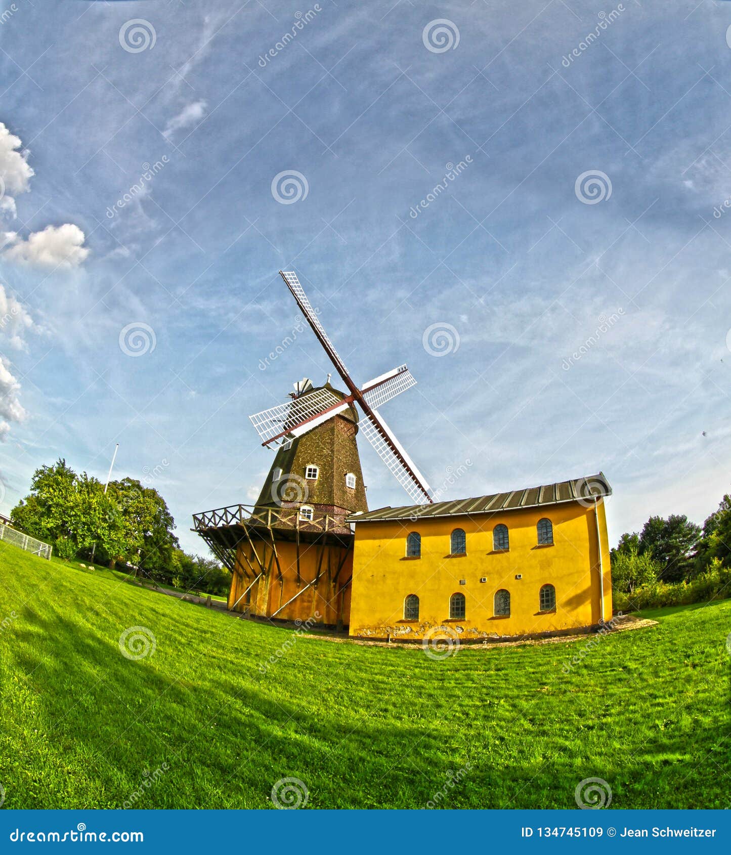 Wind Mill in Horsholm, Denmark Stock Image - Image of windpower ...