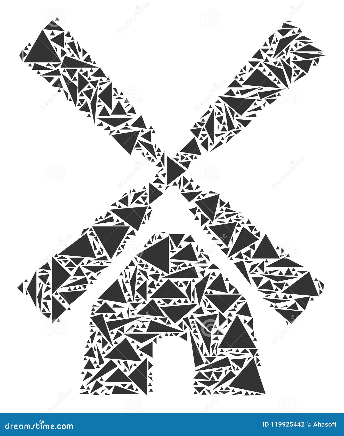 Wind Mill Mosaic of Triangles Stock Vector - Illustration of pattern ...