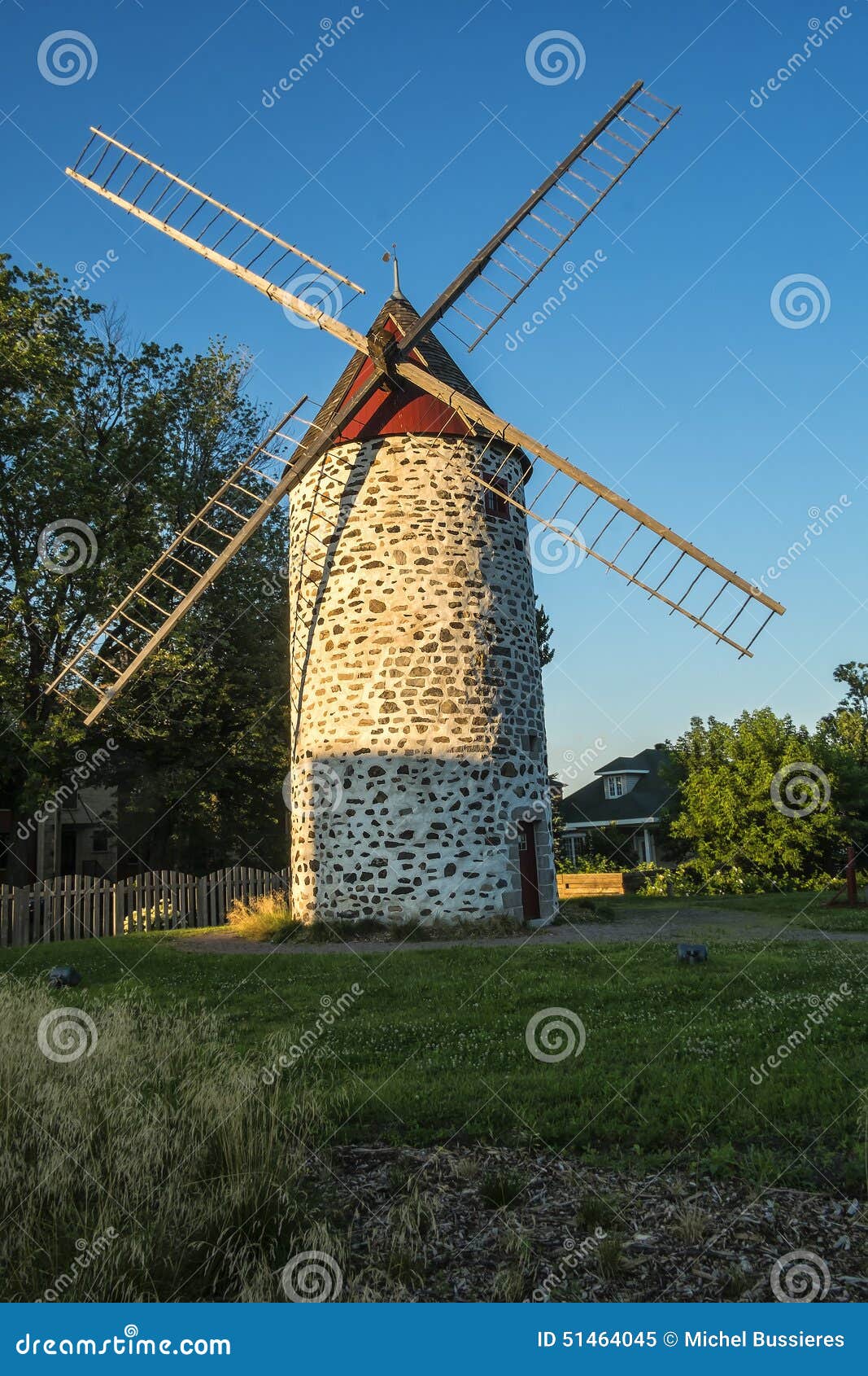 Wind mill at sunset stock image. Image of historic, view - 51464045