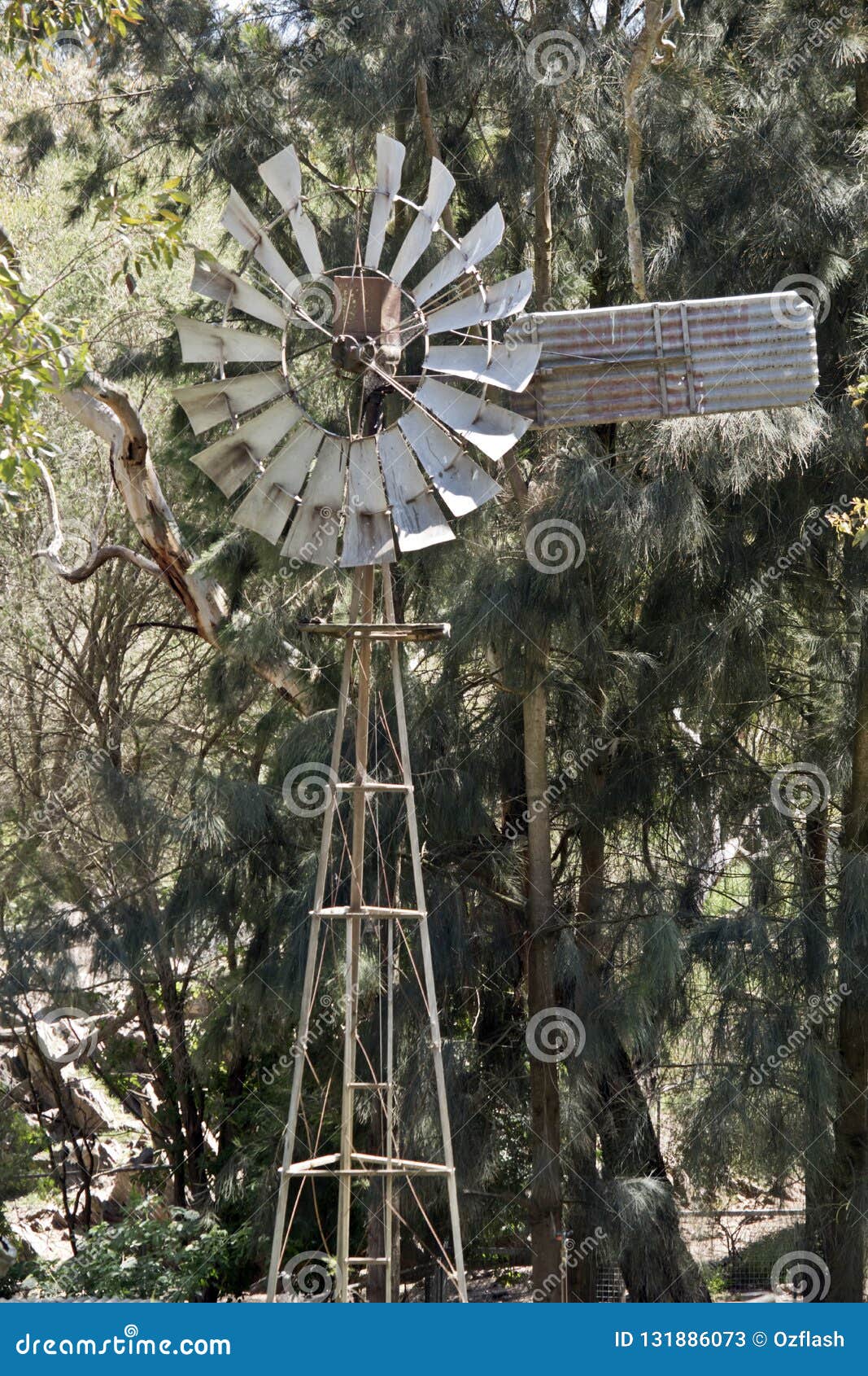 A wind mill stock image. Image of metal, propeller, water - 131886073