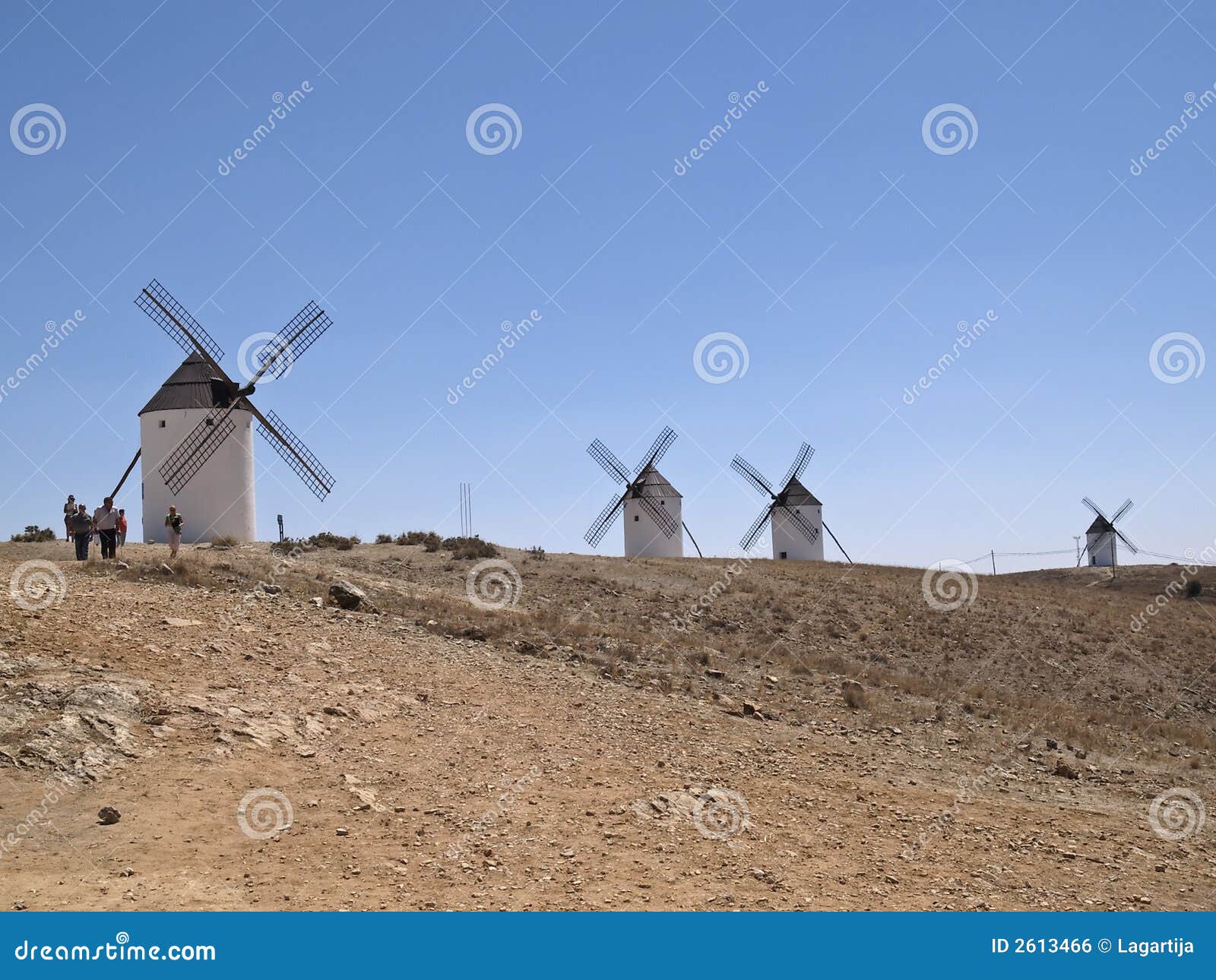 Wind mills stock photo. Image of cervantes, tourism, land - 2613466
