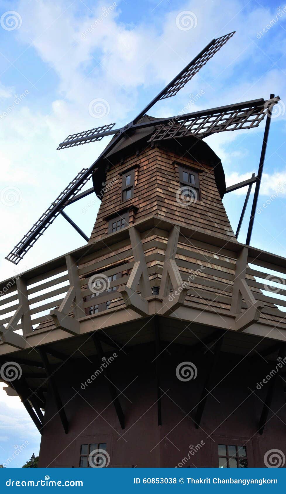 Wind mills stock photo. Image of wood, thailand, bangkok - 60853038