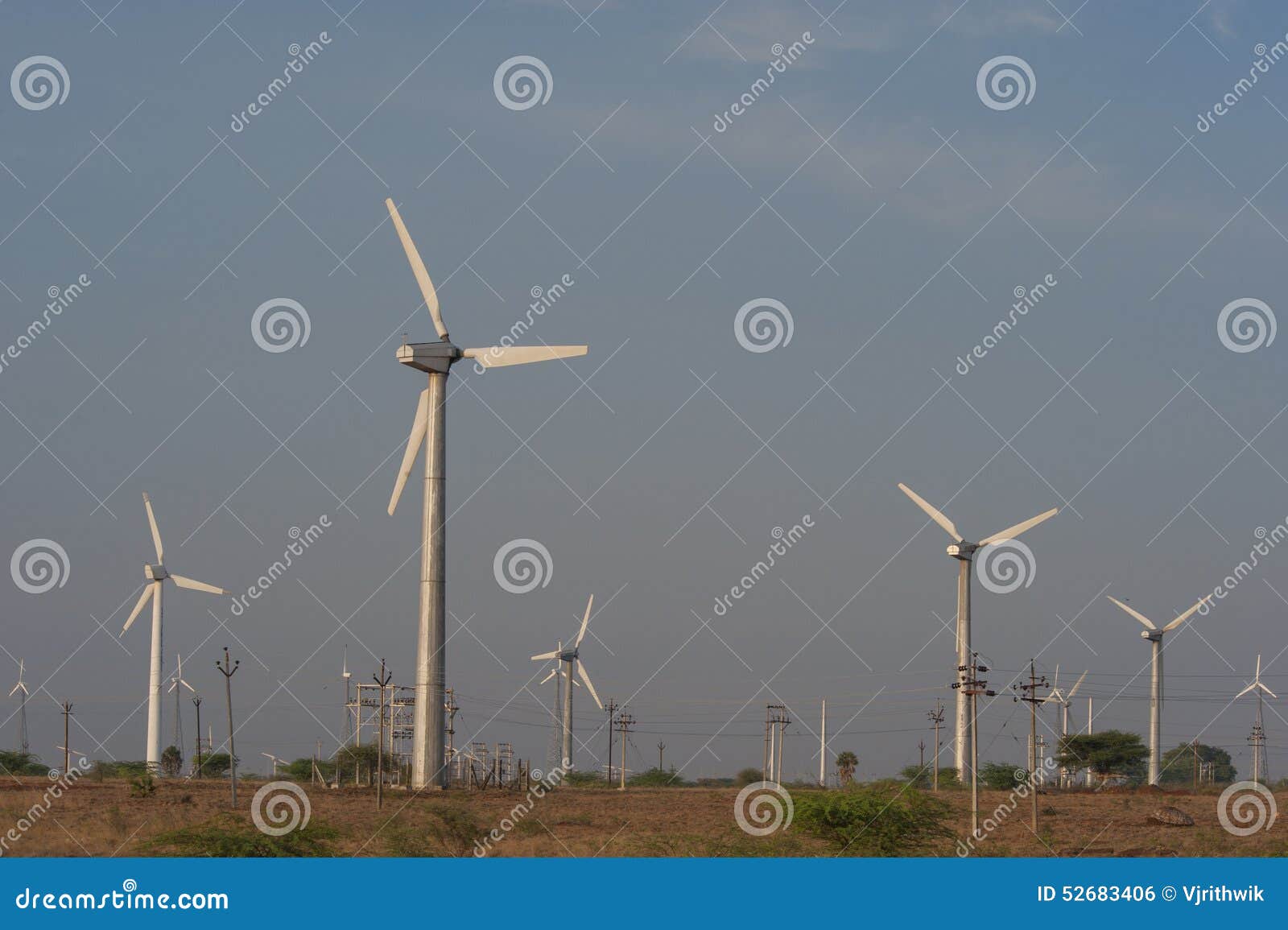 WIND MILLS stock photo. Image of windfarm, renewable - 52683406