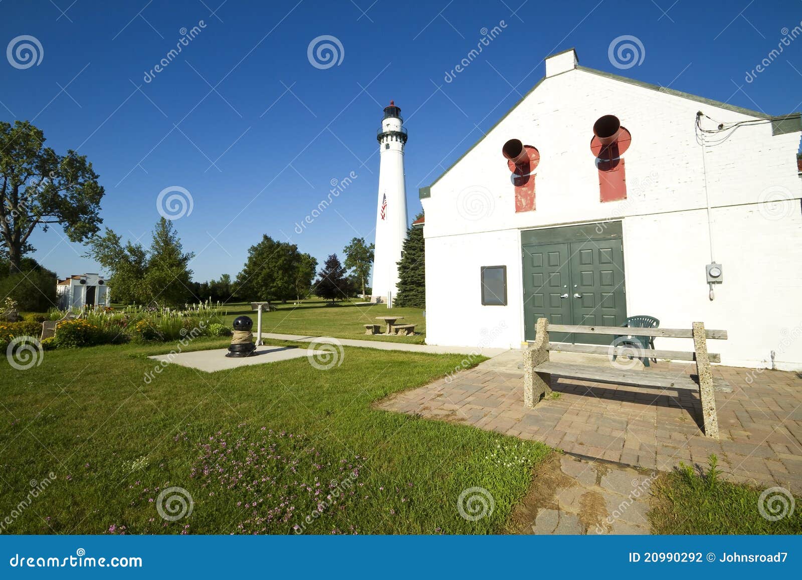 Wind Point Lighthouse stock photo. Image of michigan - 20990292
