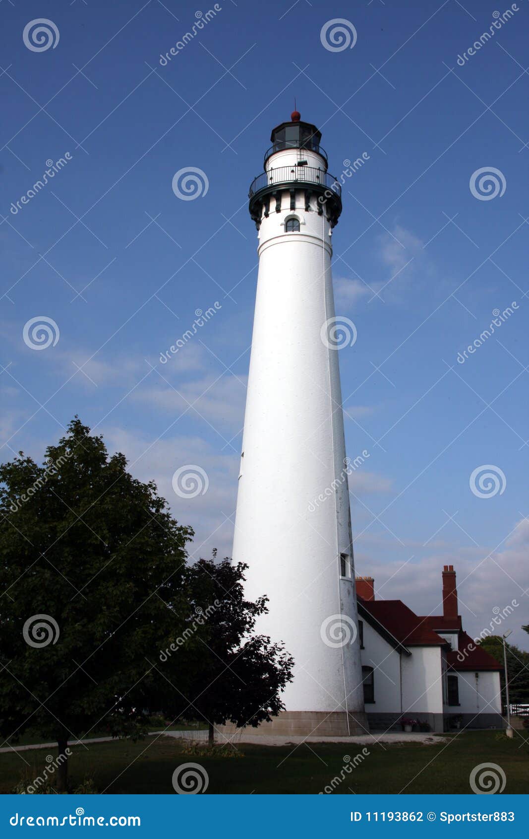 Wind Point Lighthouse Racine Stock Photo - Image of keeper, lamp: 11193862