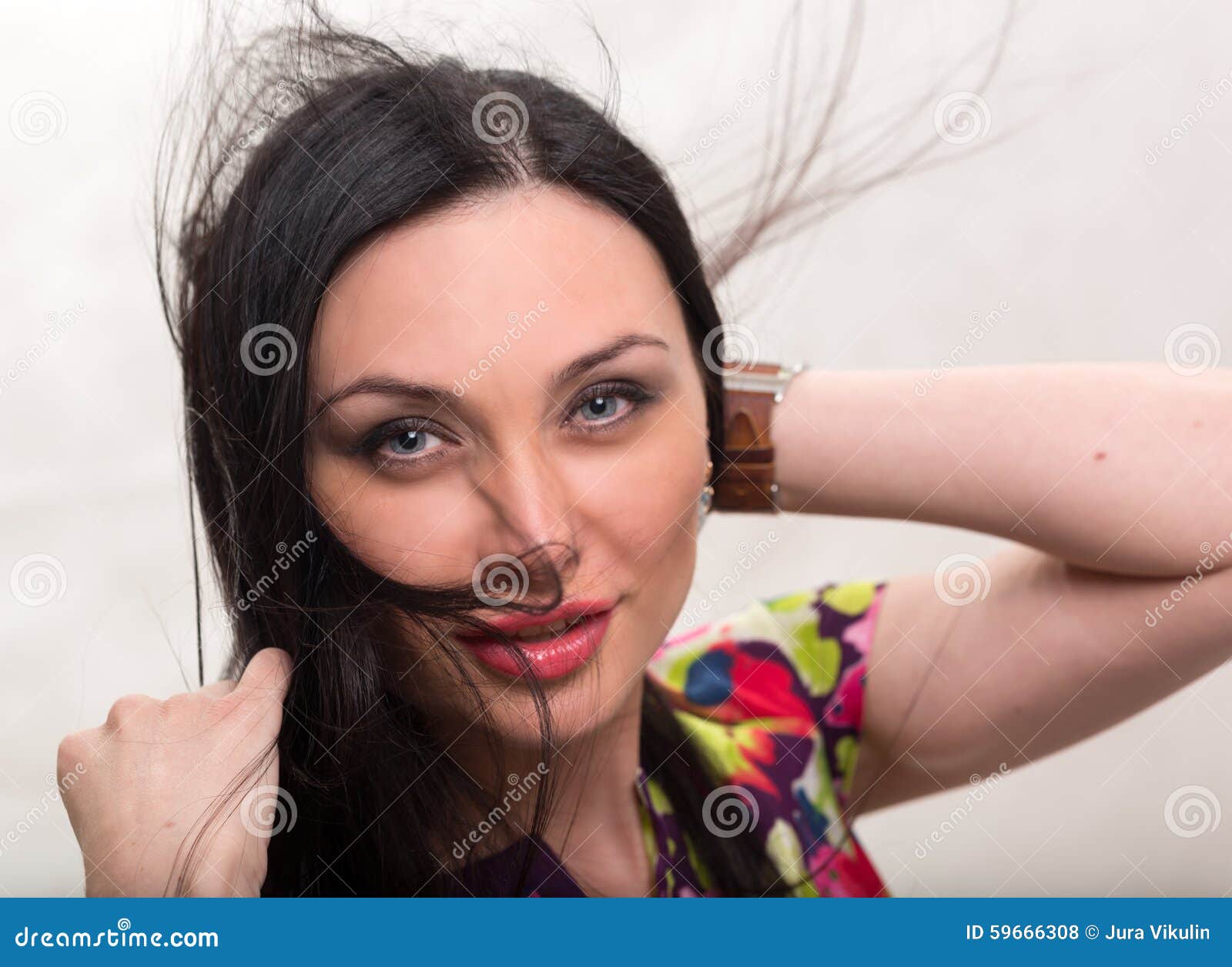 The wind stock photo. Image of fine, eyes, brown, shoulders - 59666308