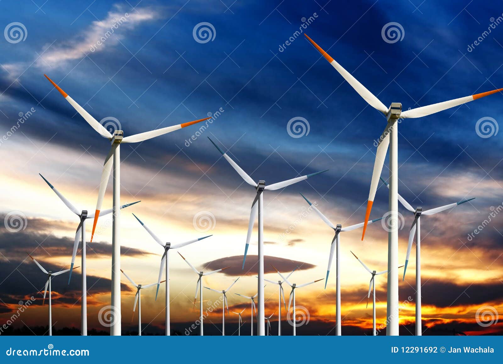 Wind power stock photo. Image of energy, generator, generating - 12291692