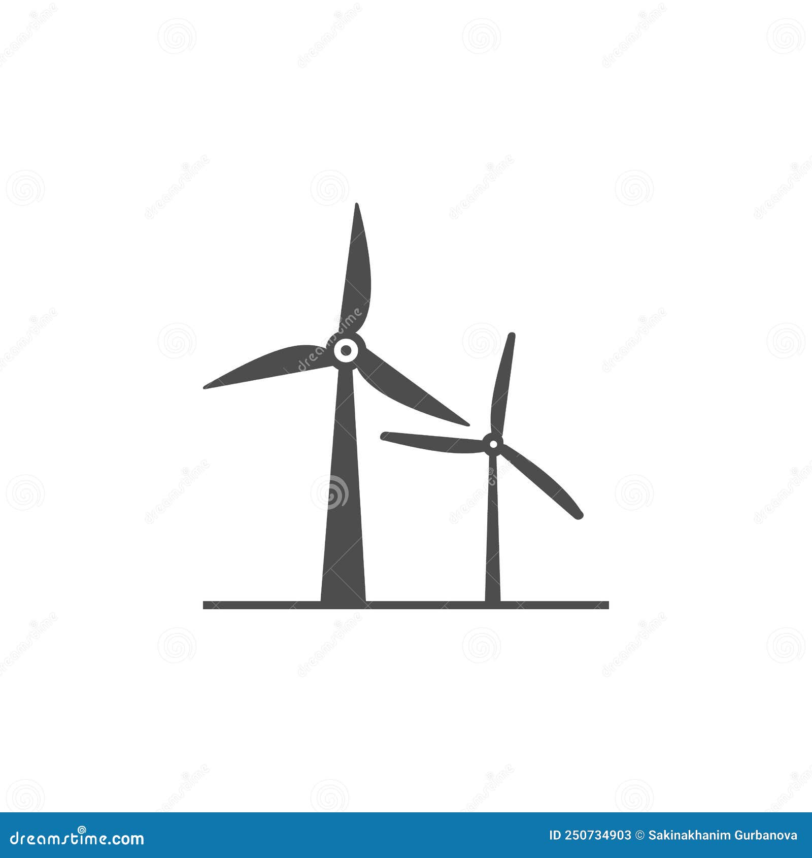 Wind power icon stock illustration. Illustration of environment - 250734903