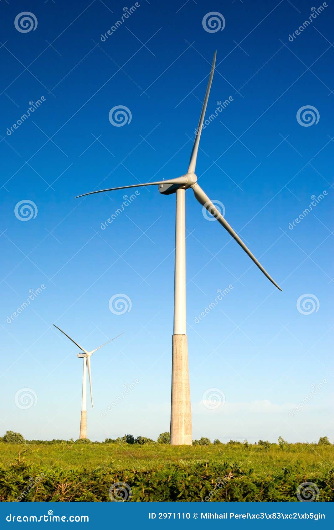 Wind power stock photo. Image of green, wind, evening - 2971110
