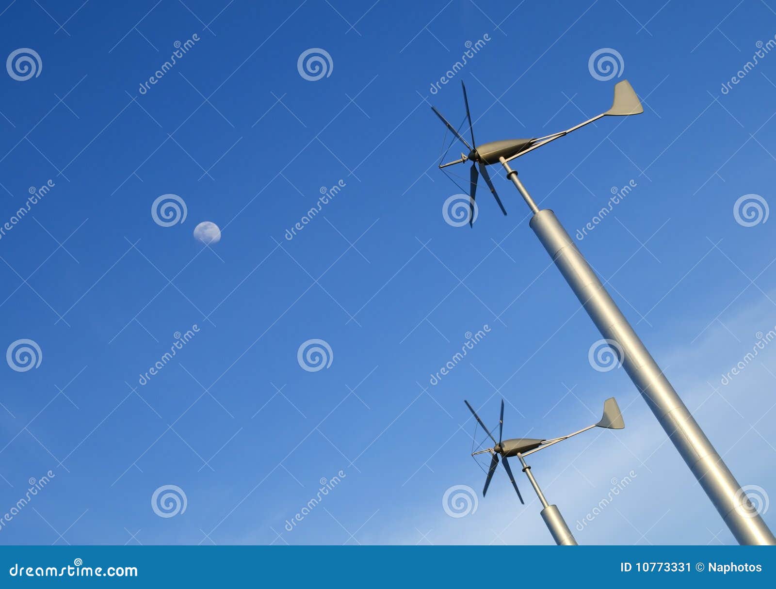 Wind power in blue sky stock image. Image of wind, energy - 10773331