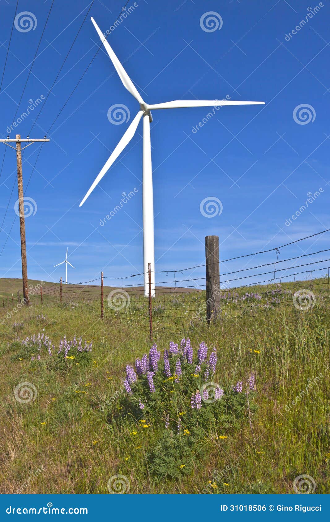 Wind Power Eastern Washington. Stock Photo - Image of phone, energy ...