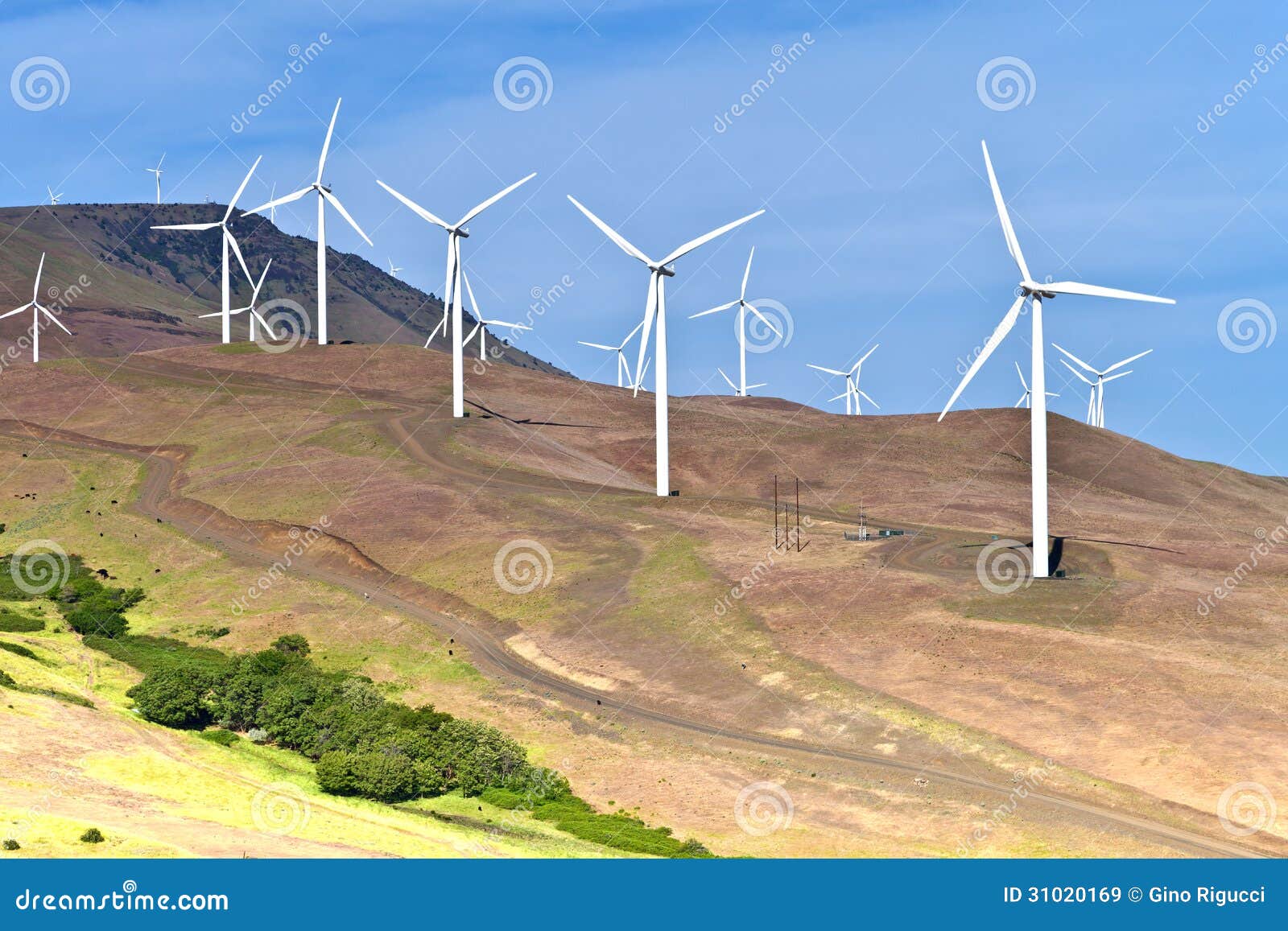 Wind Power Eastern Washington. Stock Image - Image of turbine, energy ...