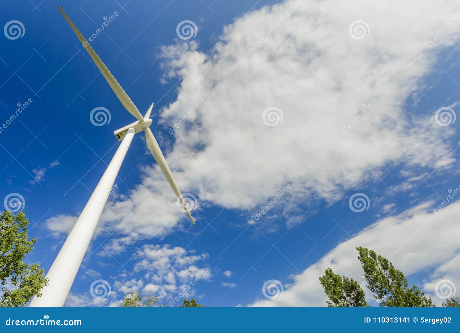 Wind Power Generating Stations in the Park Stock Image - Image of ...