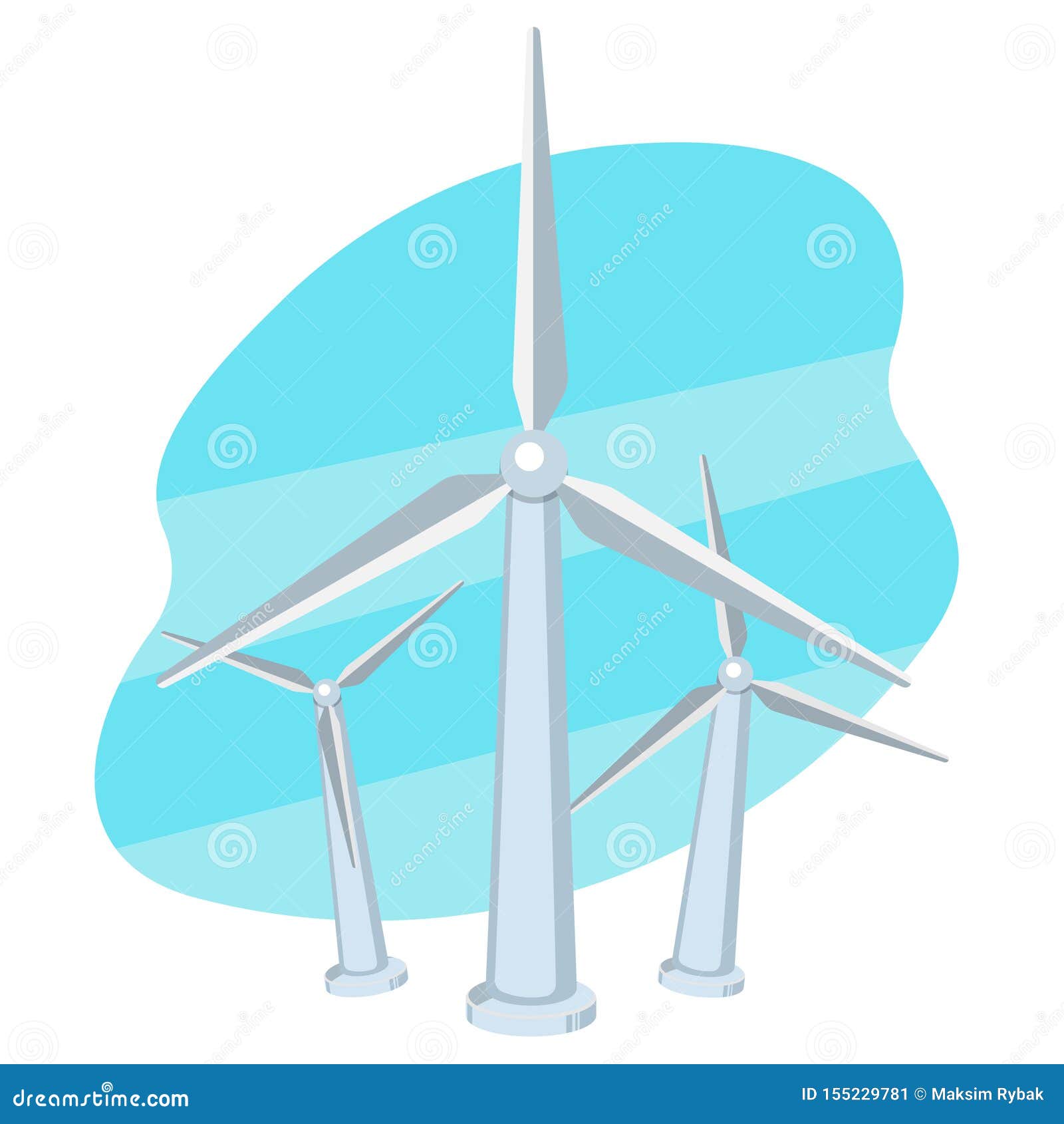 Wind power generator icon stock vector. Illustration of power - 155229781