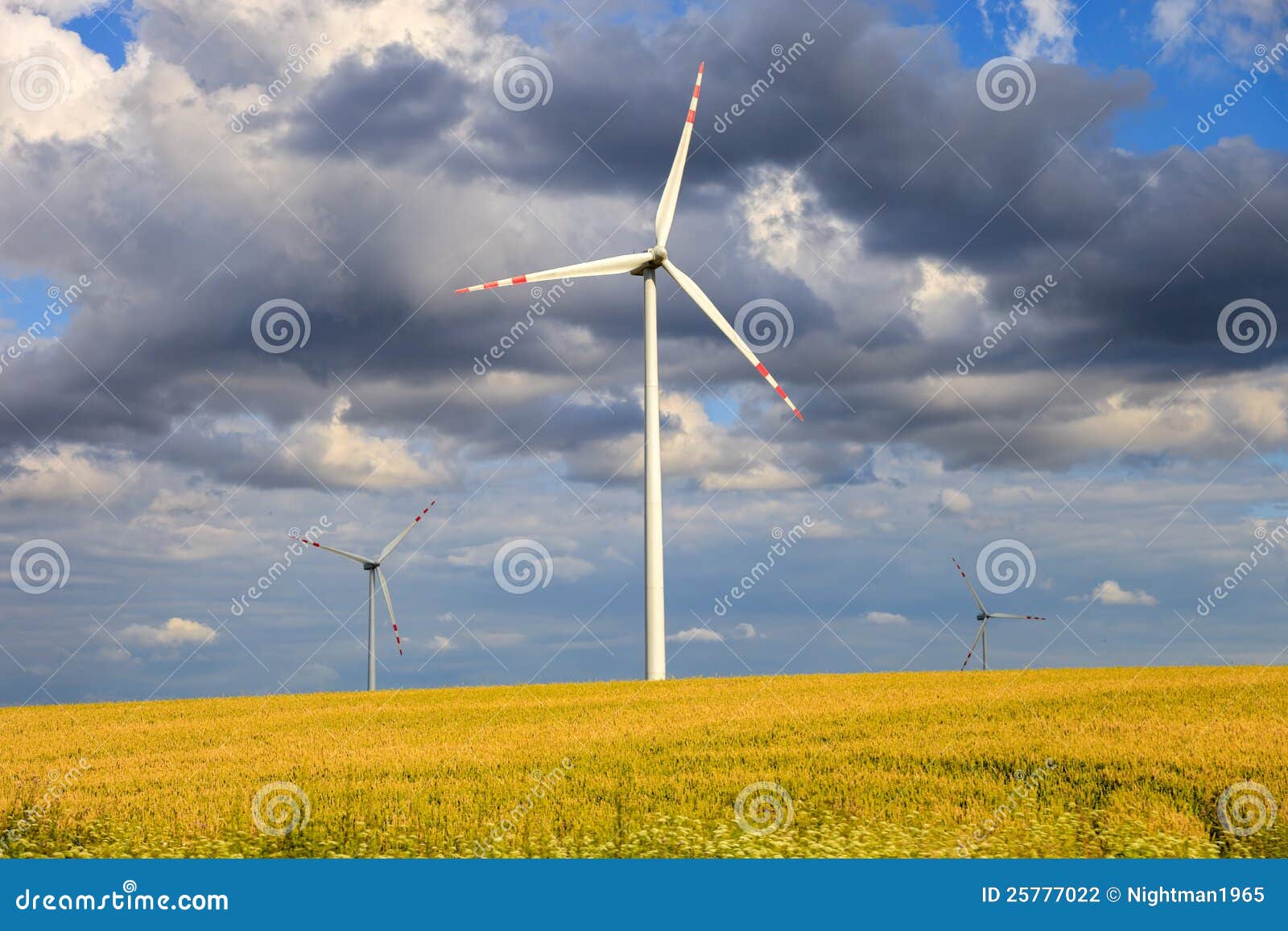 Wind power generators stock photo. Image of plant, cloudy - 25777022