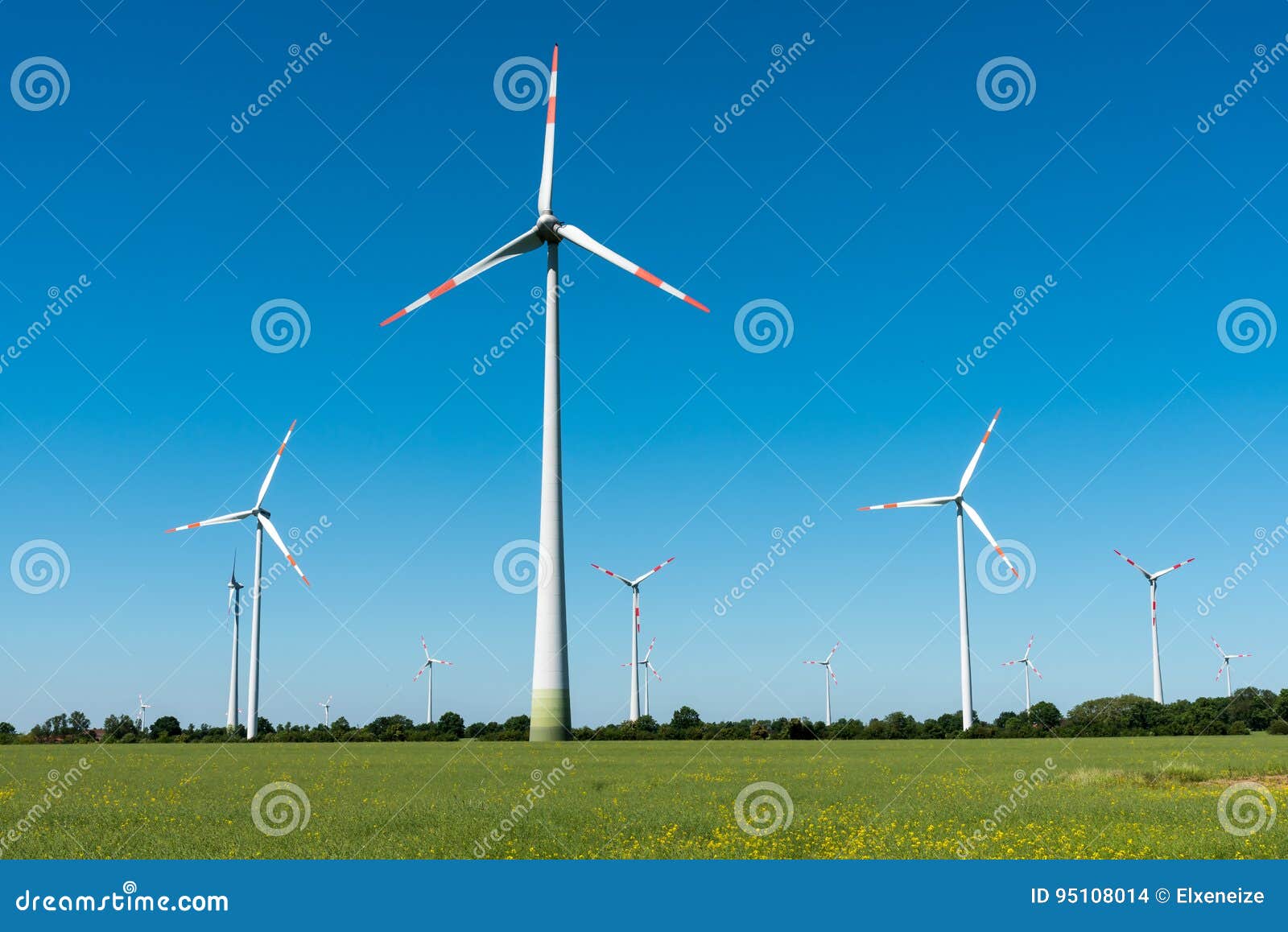 Wind Power Generators in Germany Stock Photo - Image of blue ...
