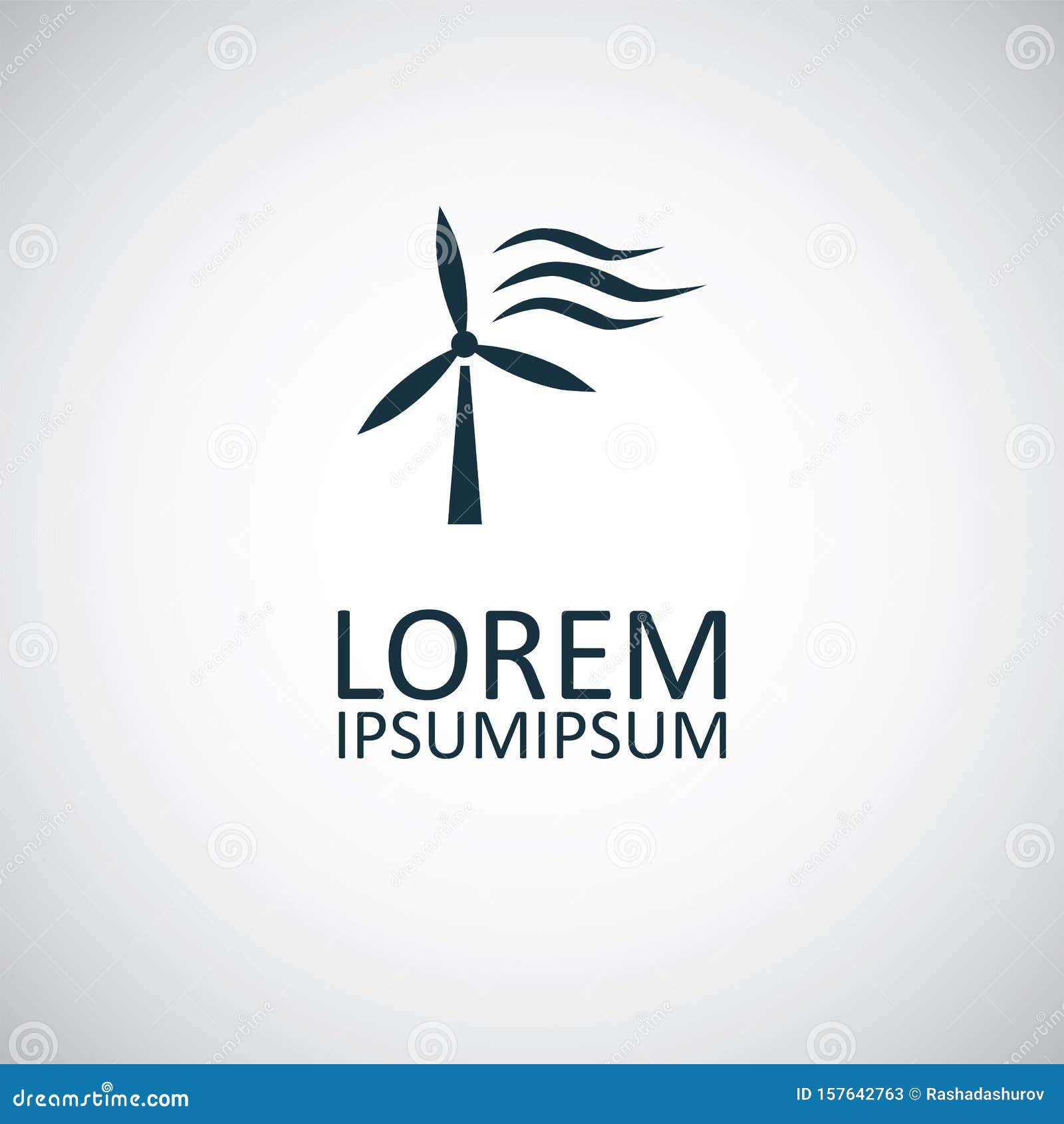 Wind Power Icon Simple Flat Element Stock Vector - Illustration of ...