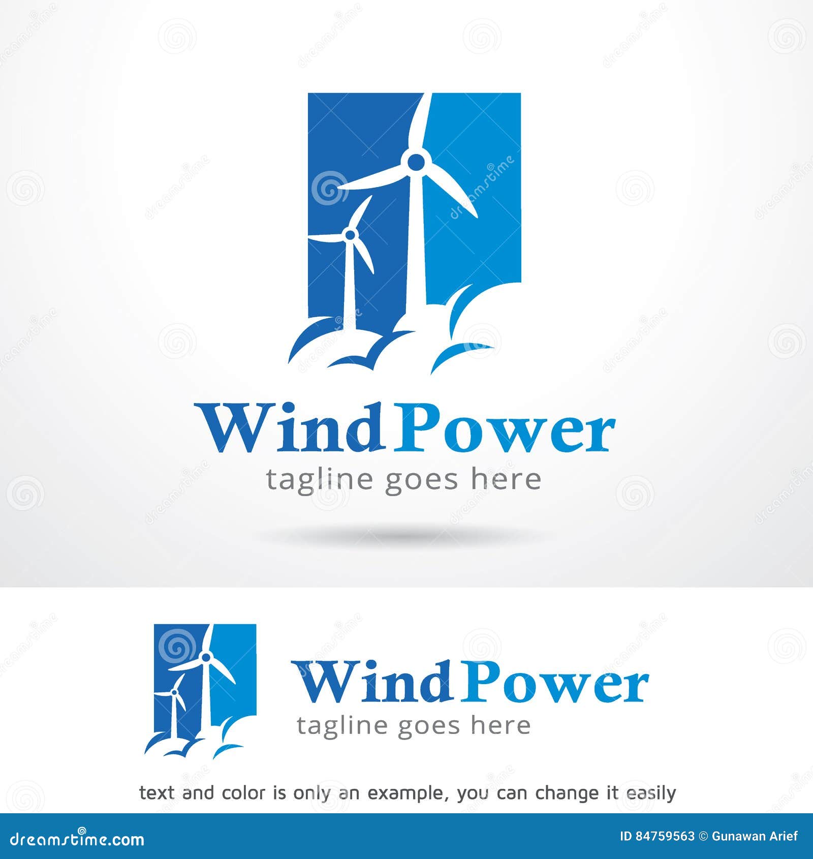 Wind Power Logo Template Design Vector Stock Vector - Illustration of ...