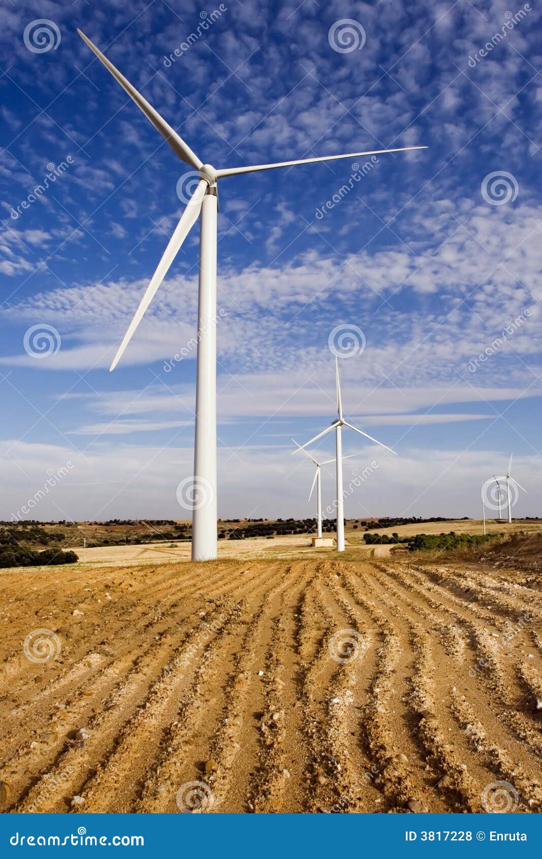 Wind power plant stock photo. Image of electricity, turbine - 3817228