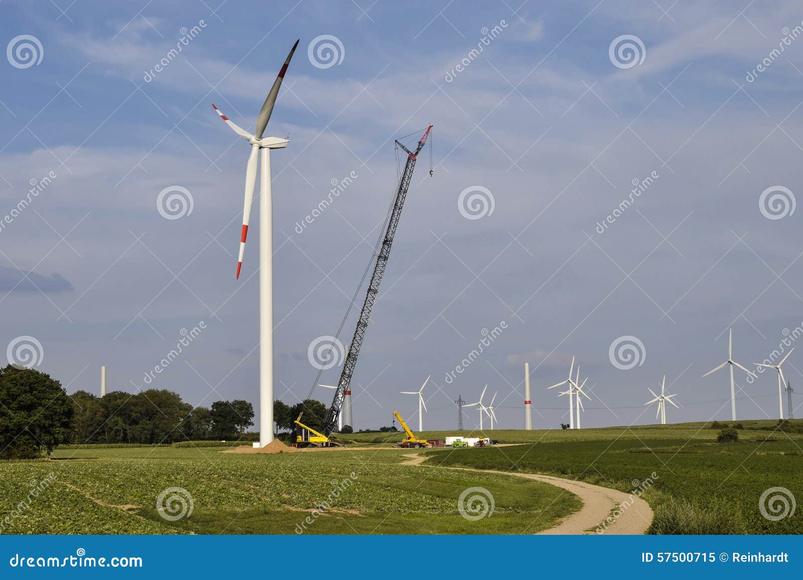Wind Power Plant Construction Stock Image - Image of generation, making ...