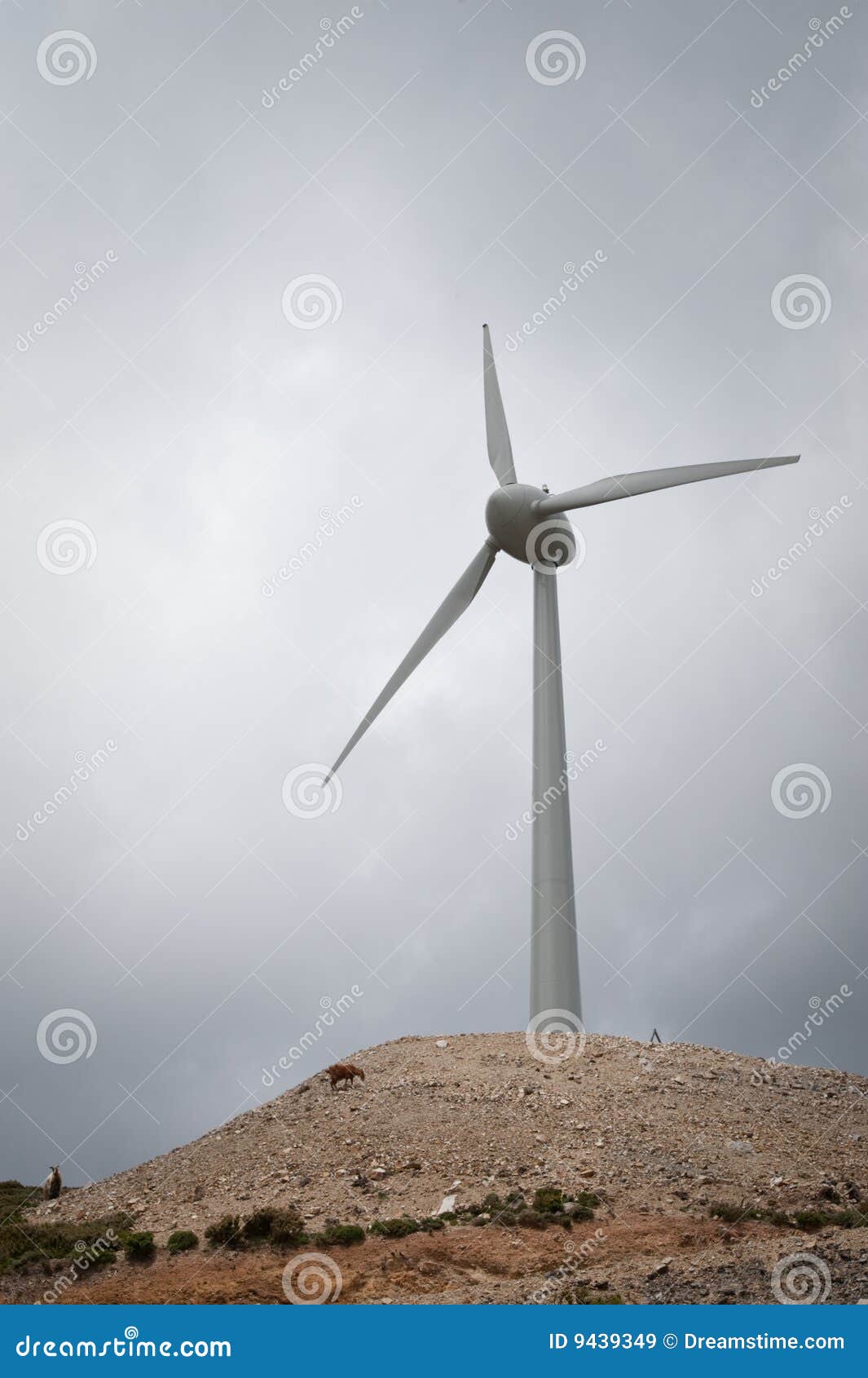 Wind Power Plant from Greece Stock Image - Image of alternative, wind ...