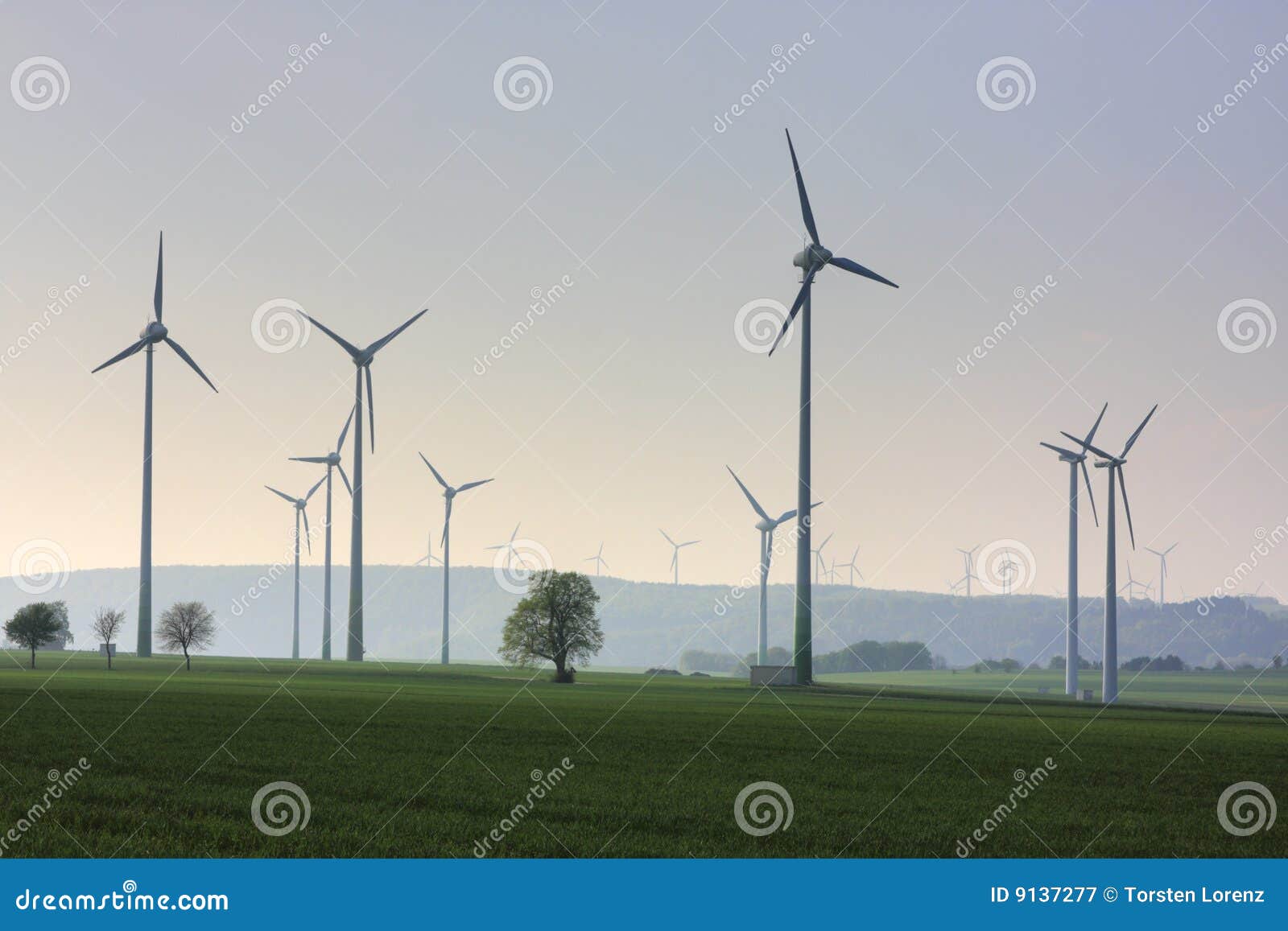 Wind power plants stock image. Image of energy, power - 9137277