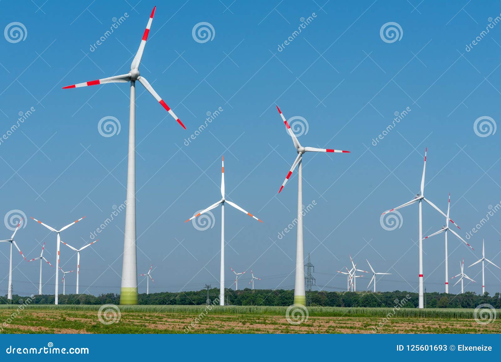 Wind Power Plants in the Fields Stock Image - Image of germany ...