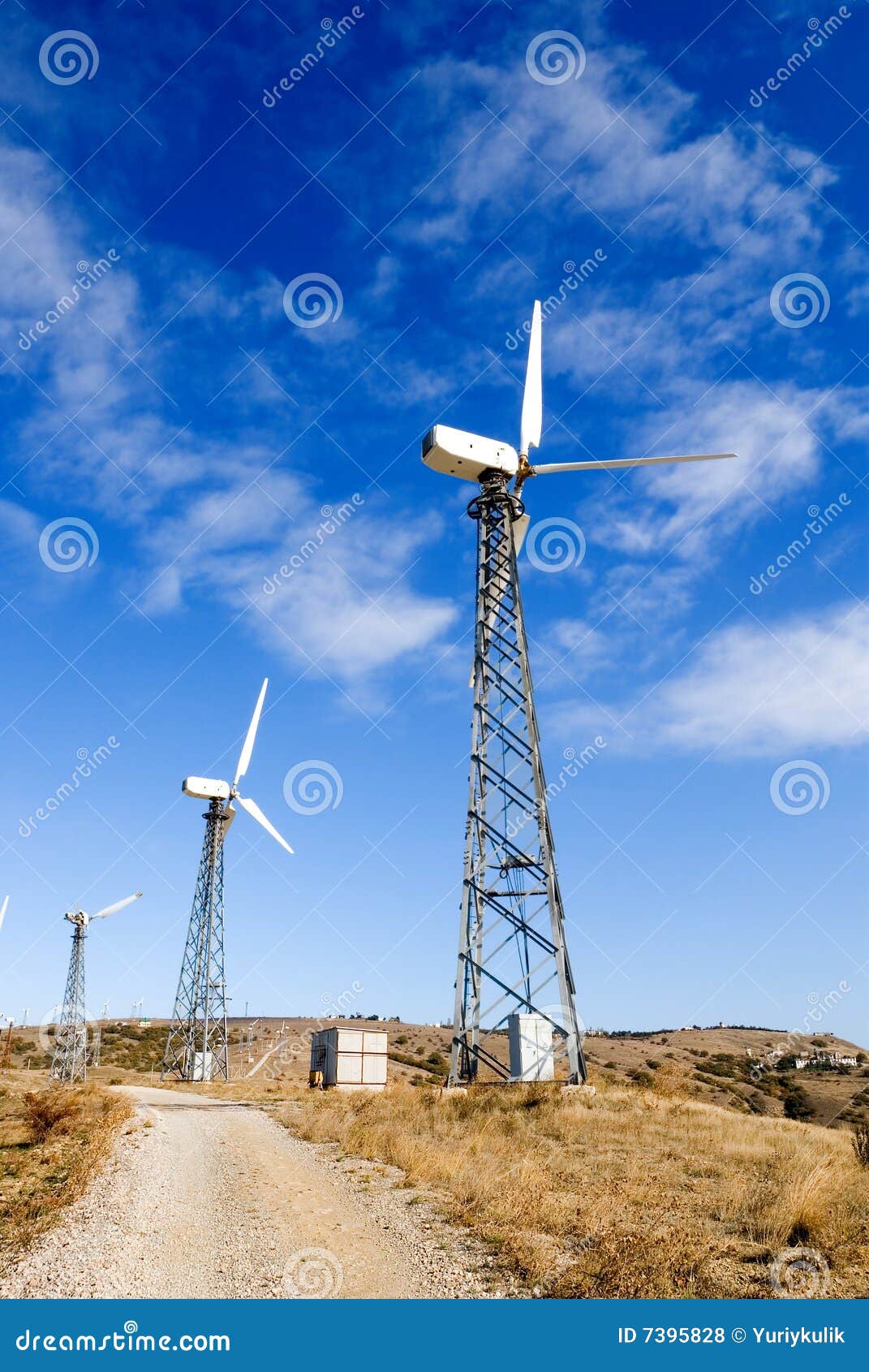 Wind power station stock photo. Image of progress, high - 7395828