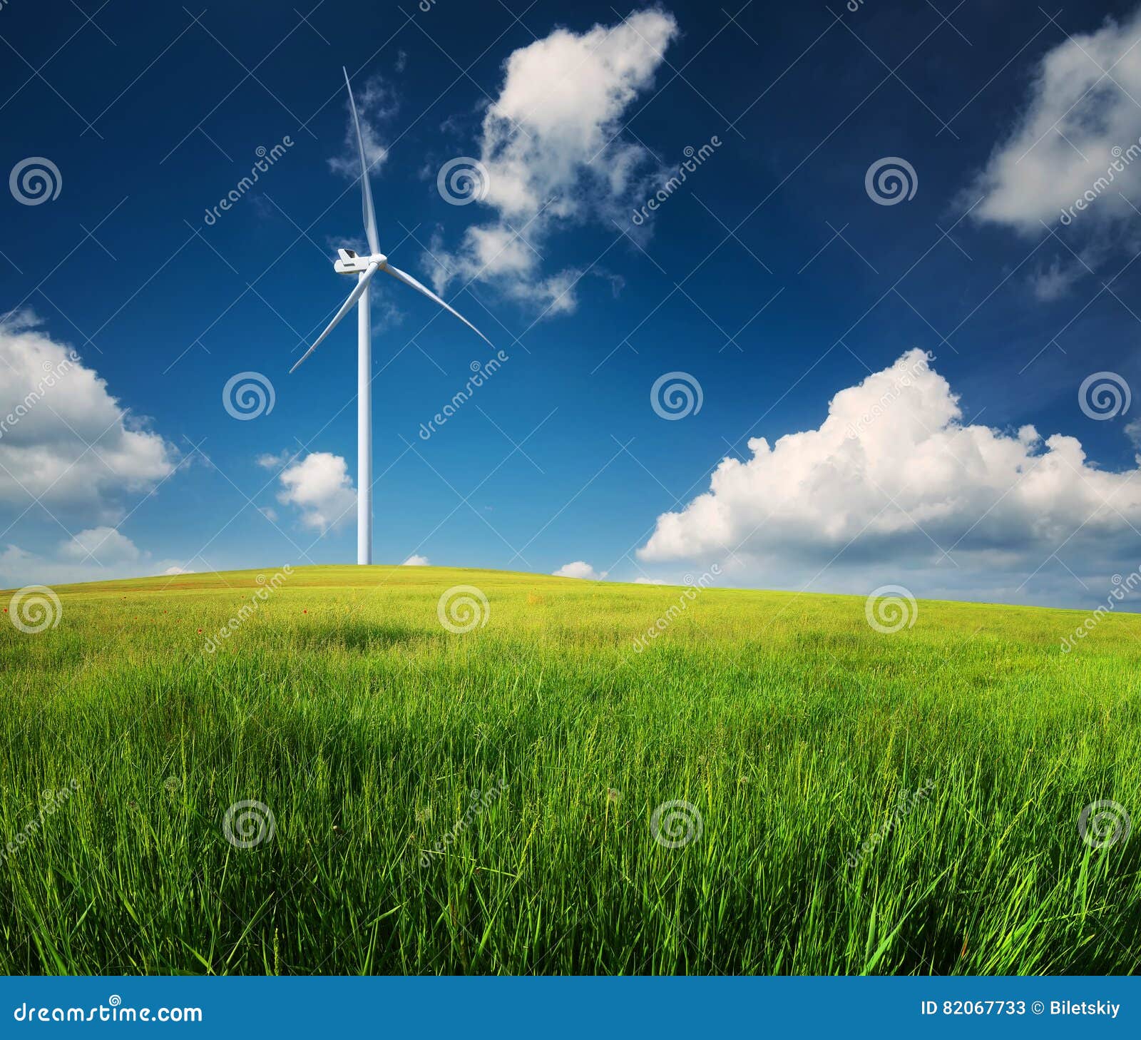 Wind power station stock image. Image of generate, electric - 82067733