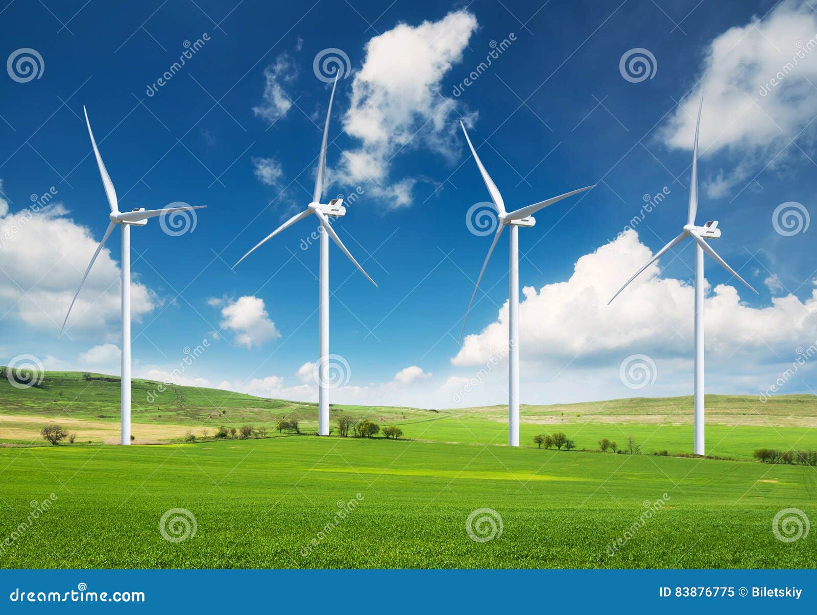 Wind power station stock image. Image of mill, energy - 83876775
