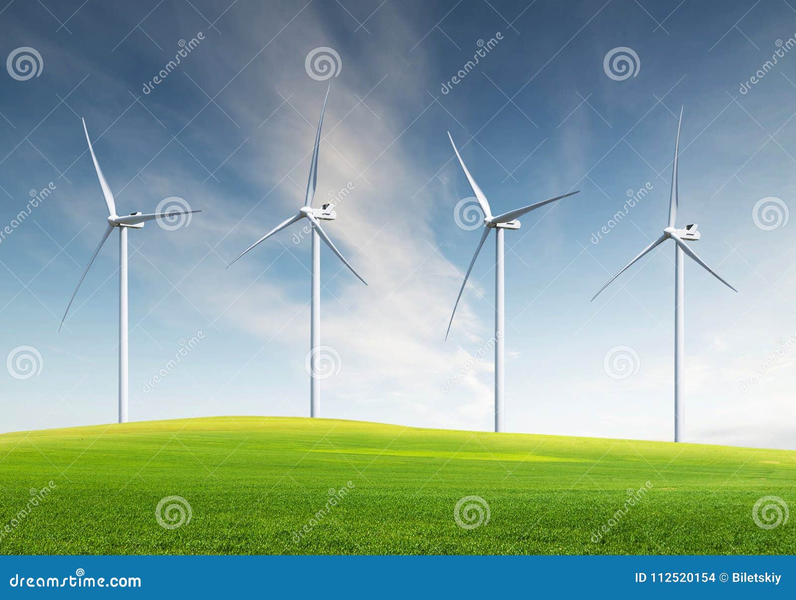Wind power station stock photo. Image of cloud, electricity - 112520154
