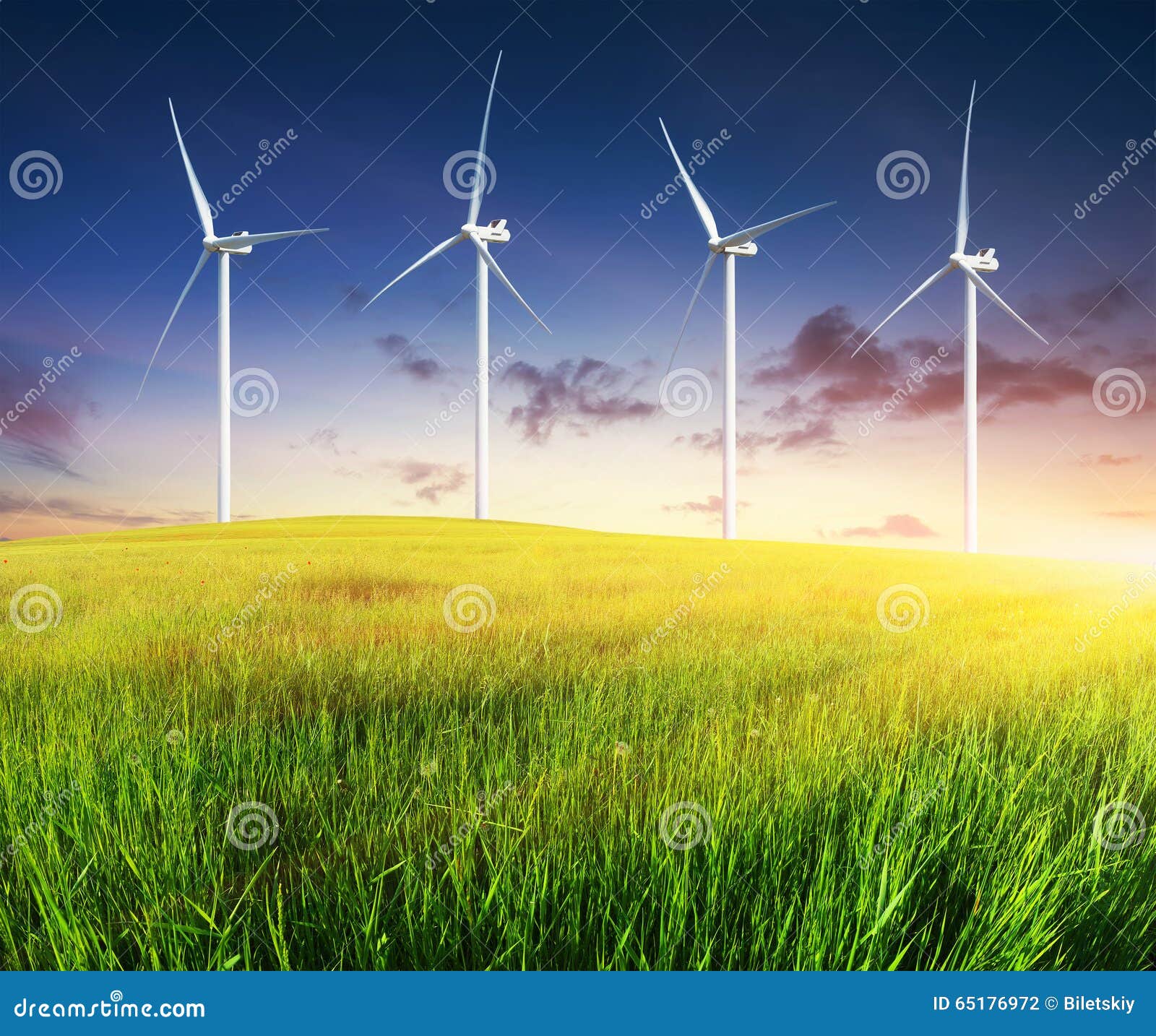 Wind power station stock photo. Image of industrial, generate - 65176972
